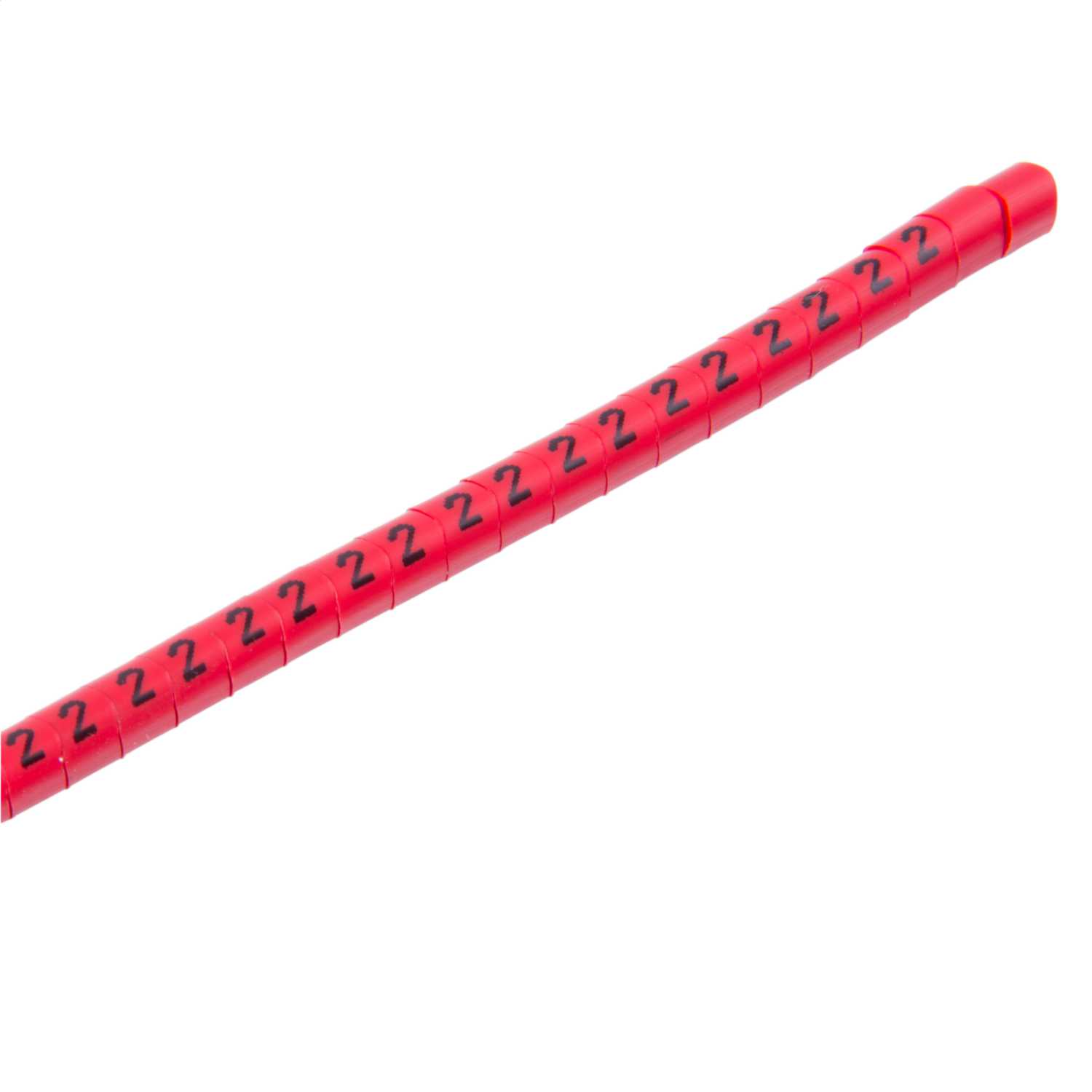 MCG Cable Marker Strip 2 Black on Red 2.2 to 5mm (500 Per Reel) (PTV45 ...