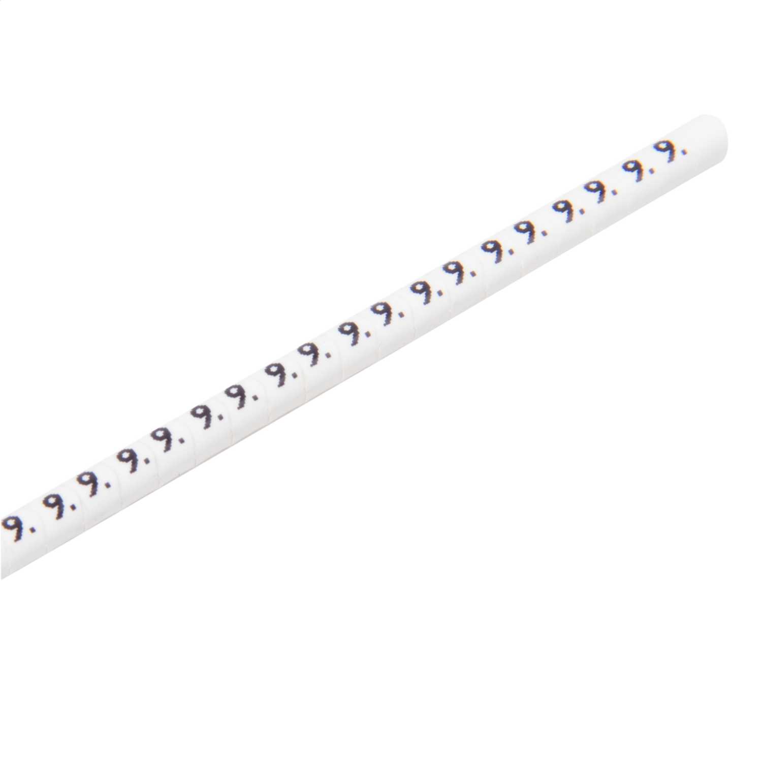 MCG Cable Marker Strip 9 Black on White 2.2 to 5mm (500 Per Reel ...