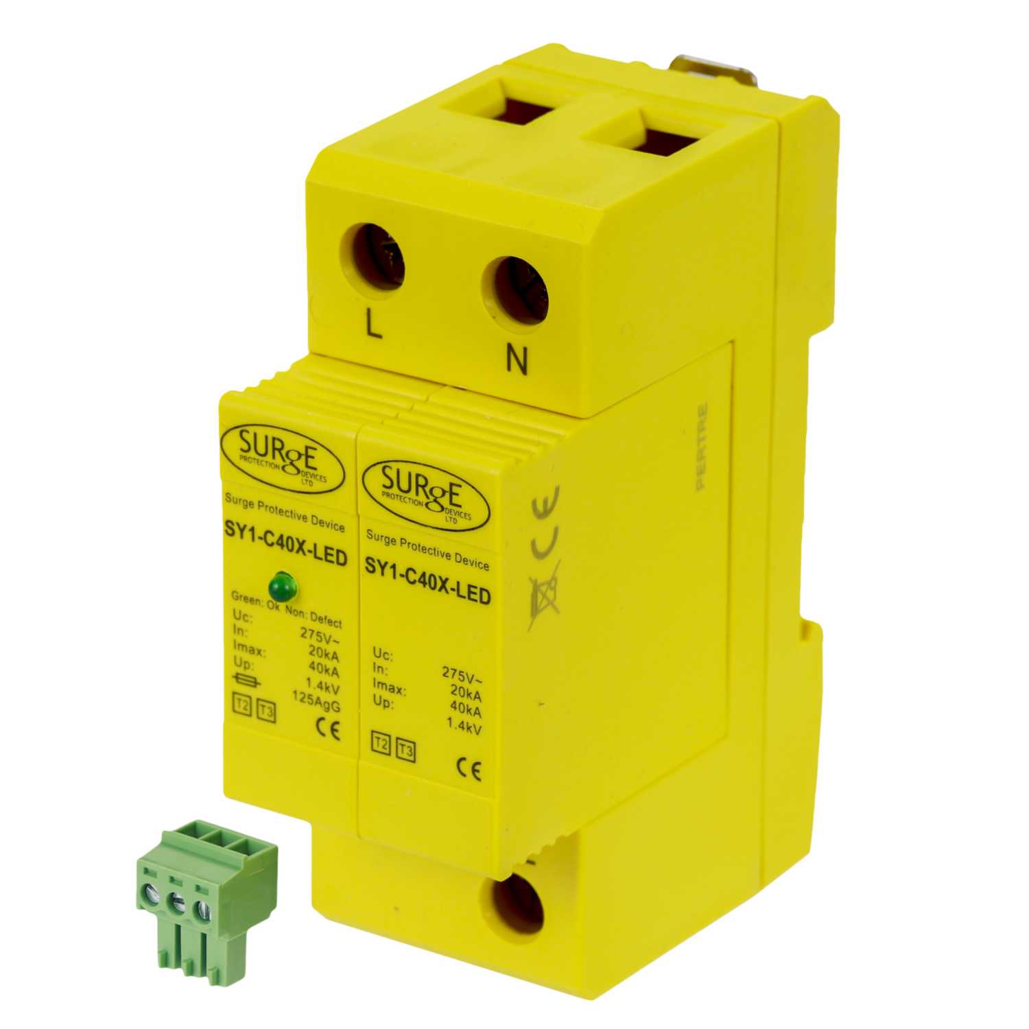 MCG 2 Module Single Phase and Neutral Type 2+3 Surge Protector with LED ...