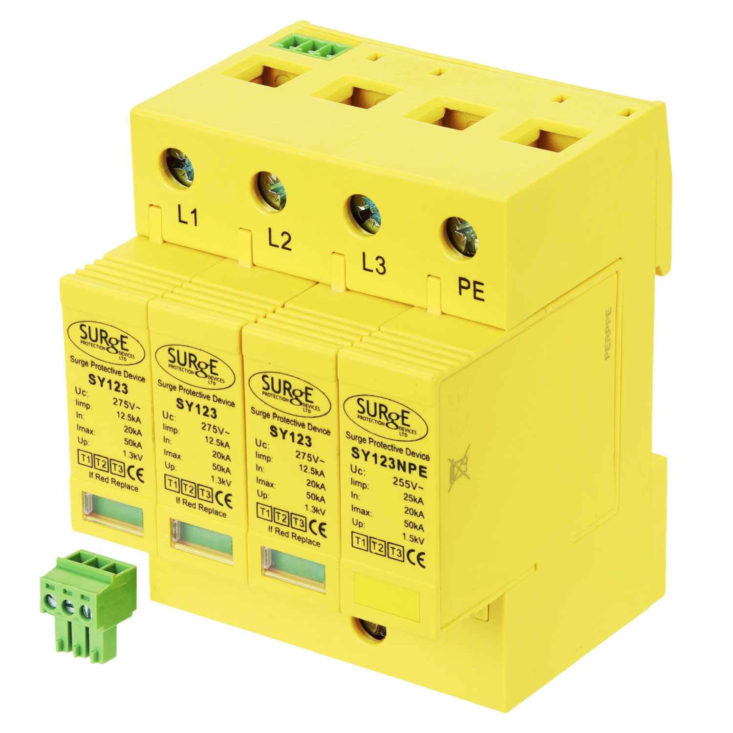 MCG 50kA 4 Module 3 Pole Type 1+2+3 Combined Lightning and Surge ...