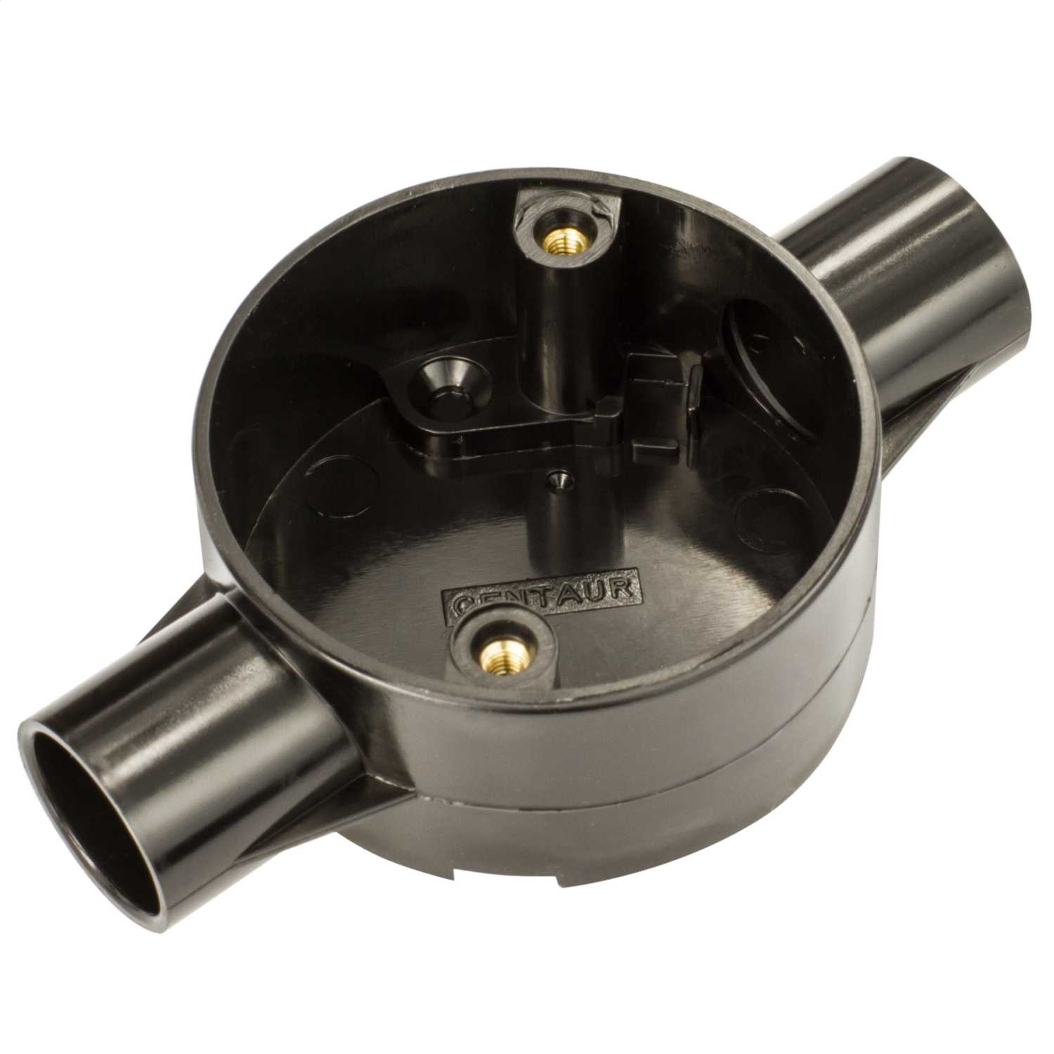 Centaur 20mm PVC Conduit Through Box Black (Sold in 1's) (20 CRB 3B) | CEF