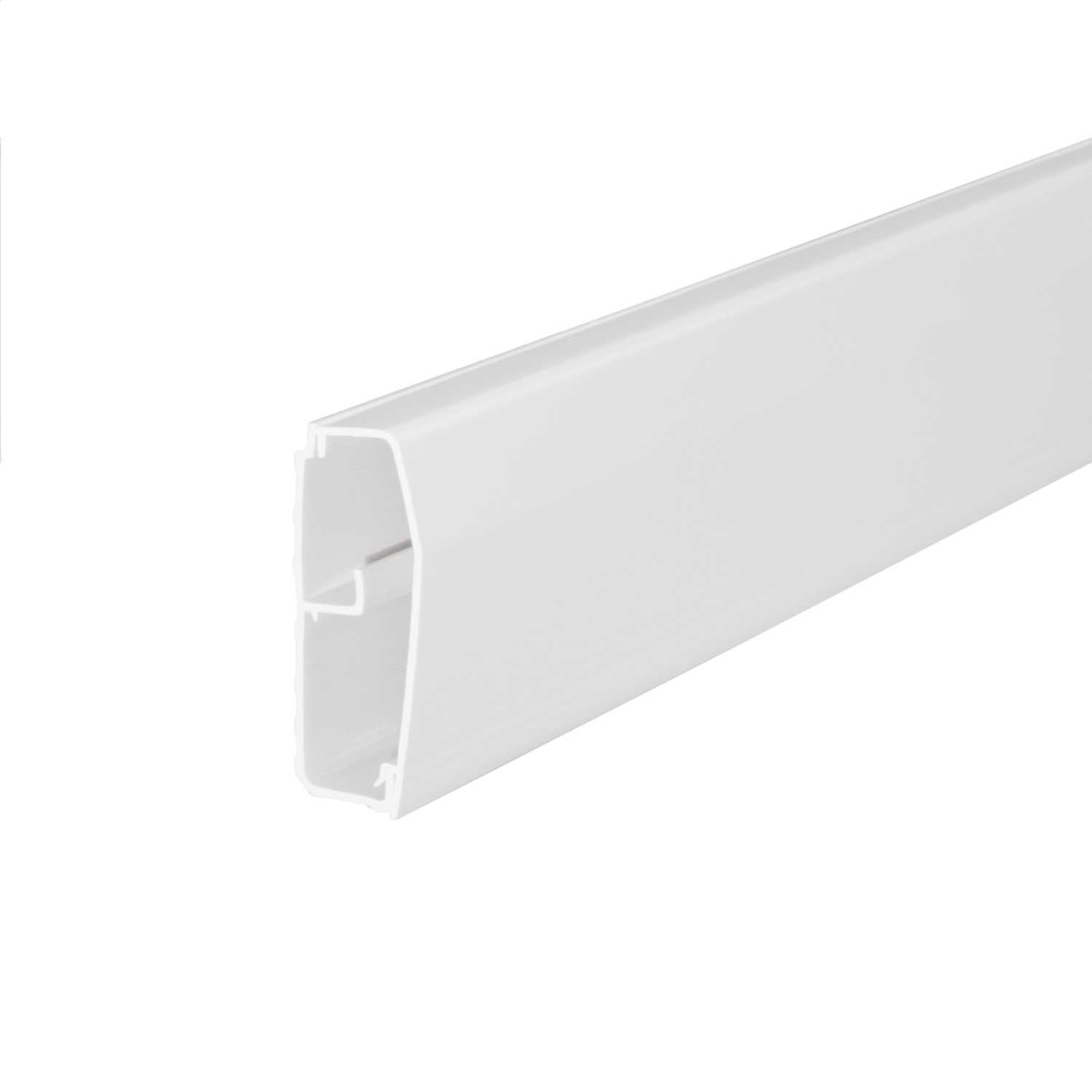 Centaur 80mm x 25mm 1 Compartment Skirting Trunking White (3m Length ...