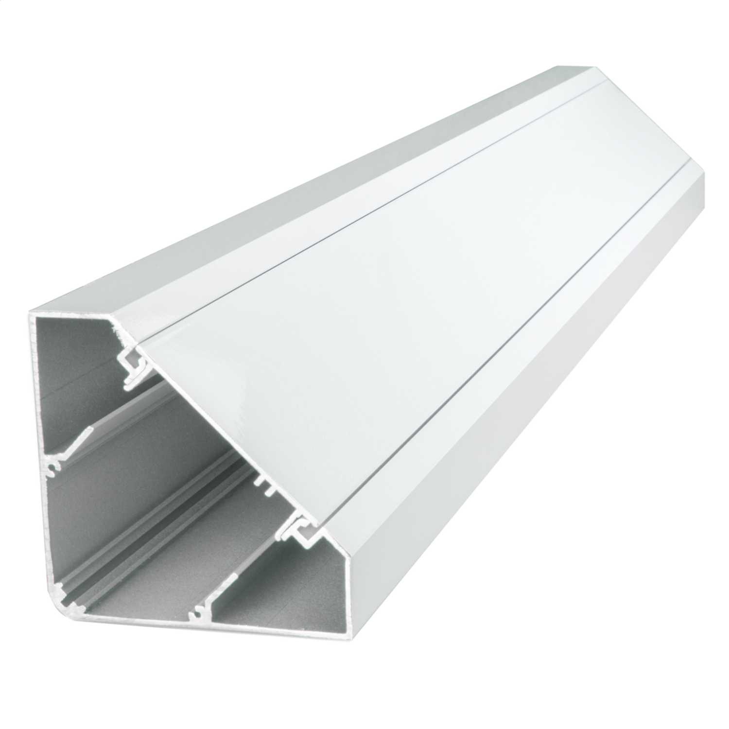 Centaur Aluminium Bench Trunking with Aluminium Lid White (2m Length ...