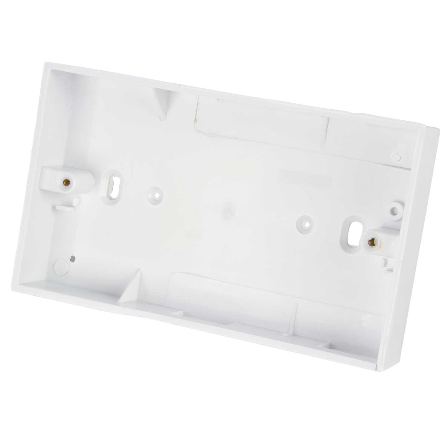 Centaur 2 Gang 25mm PVC Surface Box Square Corners White (SB 2W) | CEF