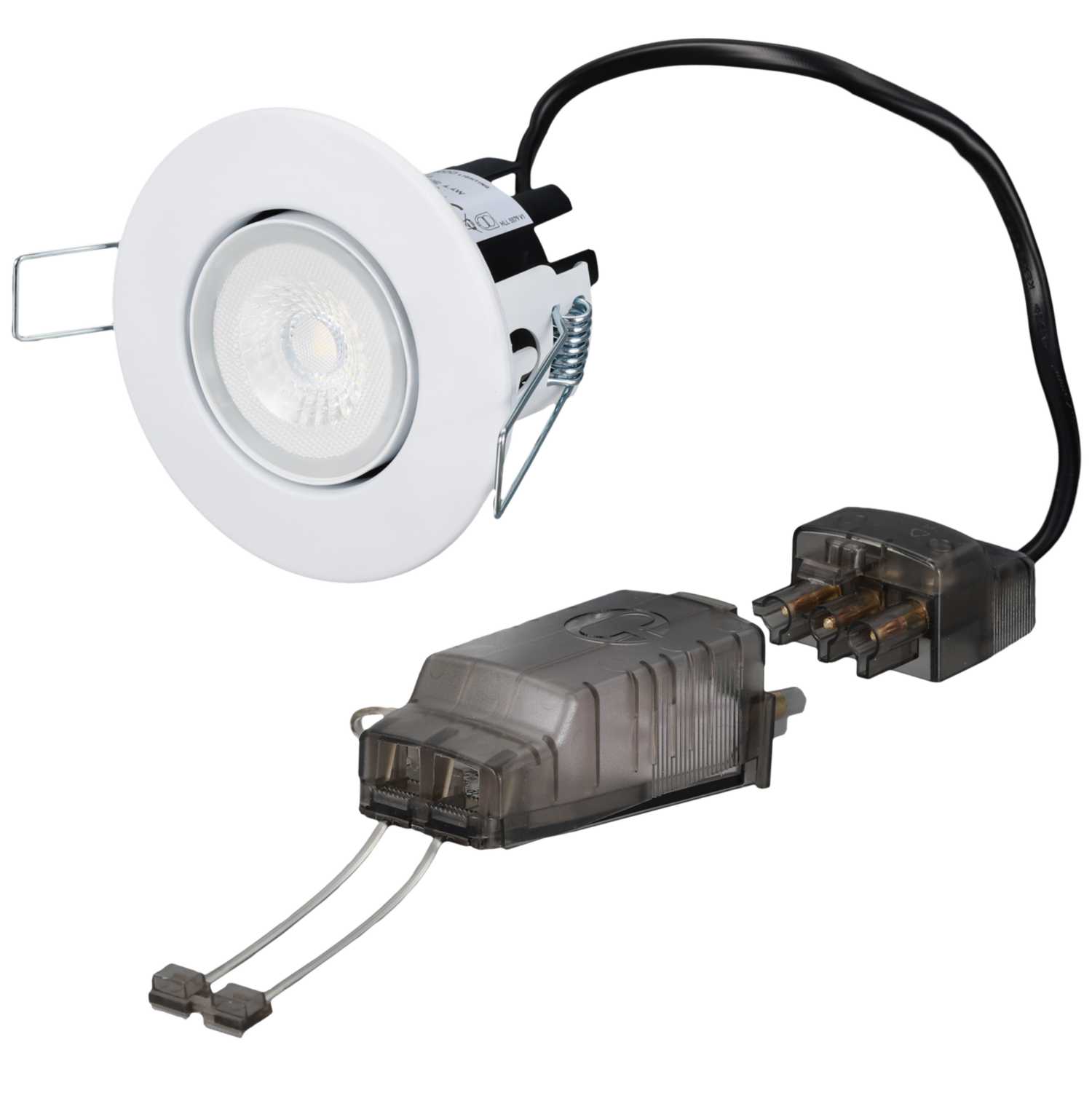 Collingwood H4 Lite 4.4W LED Fire Rated Adjustable Downlight Matt White ...