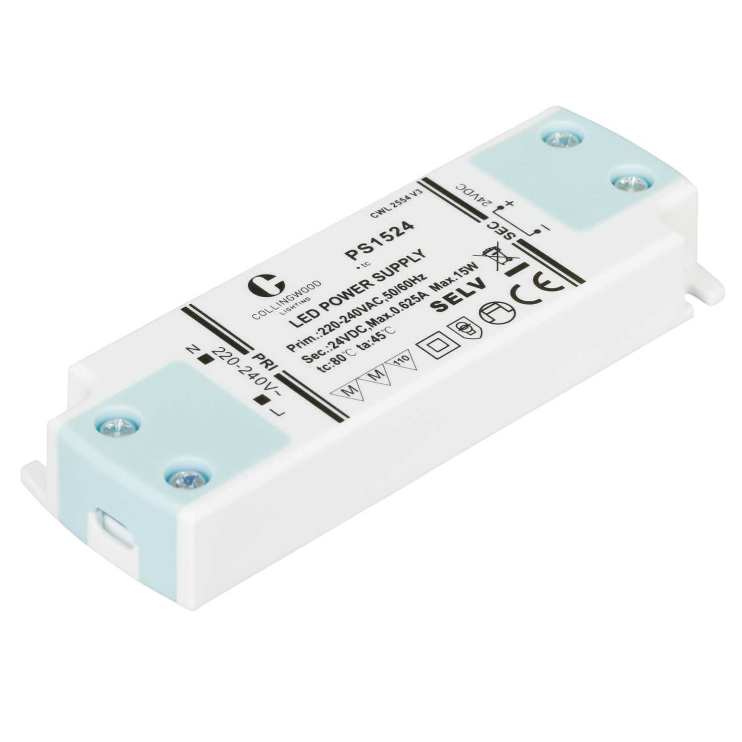 Collingwood 15W 24V IP20 LED Driver (PS1524) | CEF