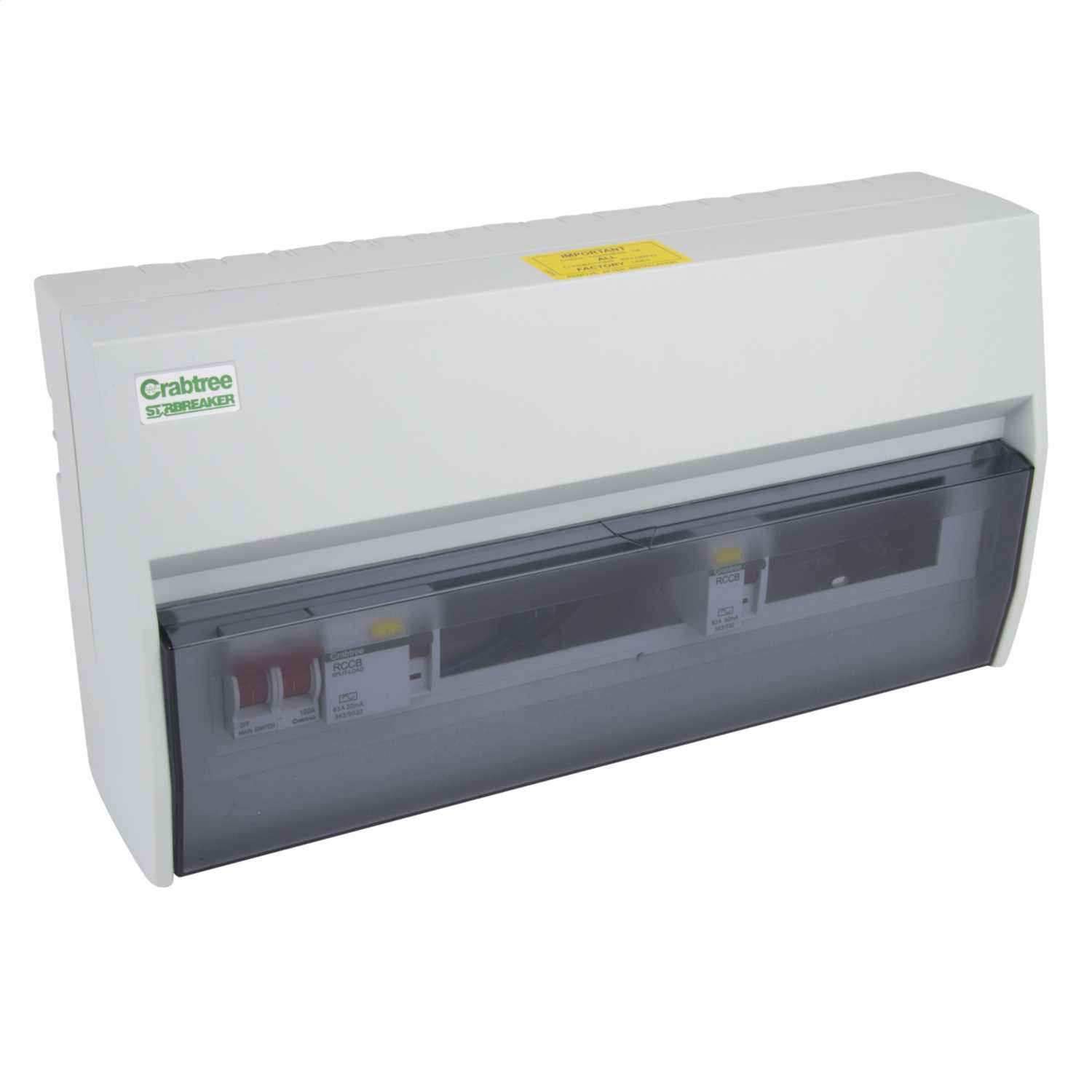 Crabtree Starbreaker 13 Way 100A Dual RCD Split Load Insulated Unit ... Crabtree Starbreaker 13 Way 100A Dual RCD Split Load Insulated Unit ...