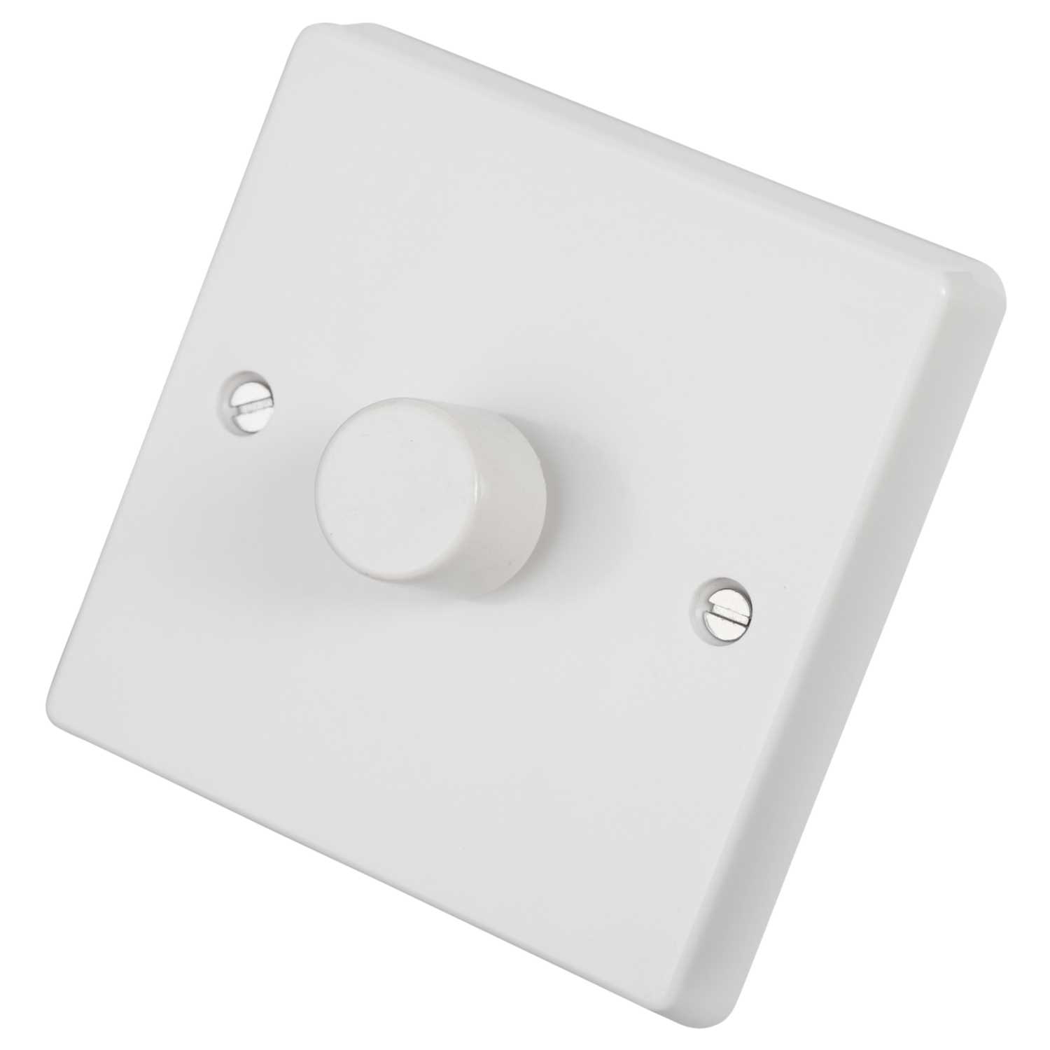 Crabtree 400W 1 Gang 2 Way Dimmer Switch White (4190/PU) | CEF