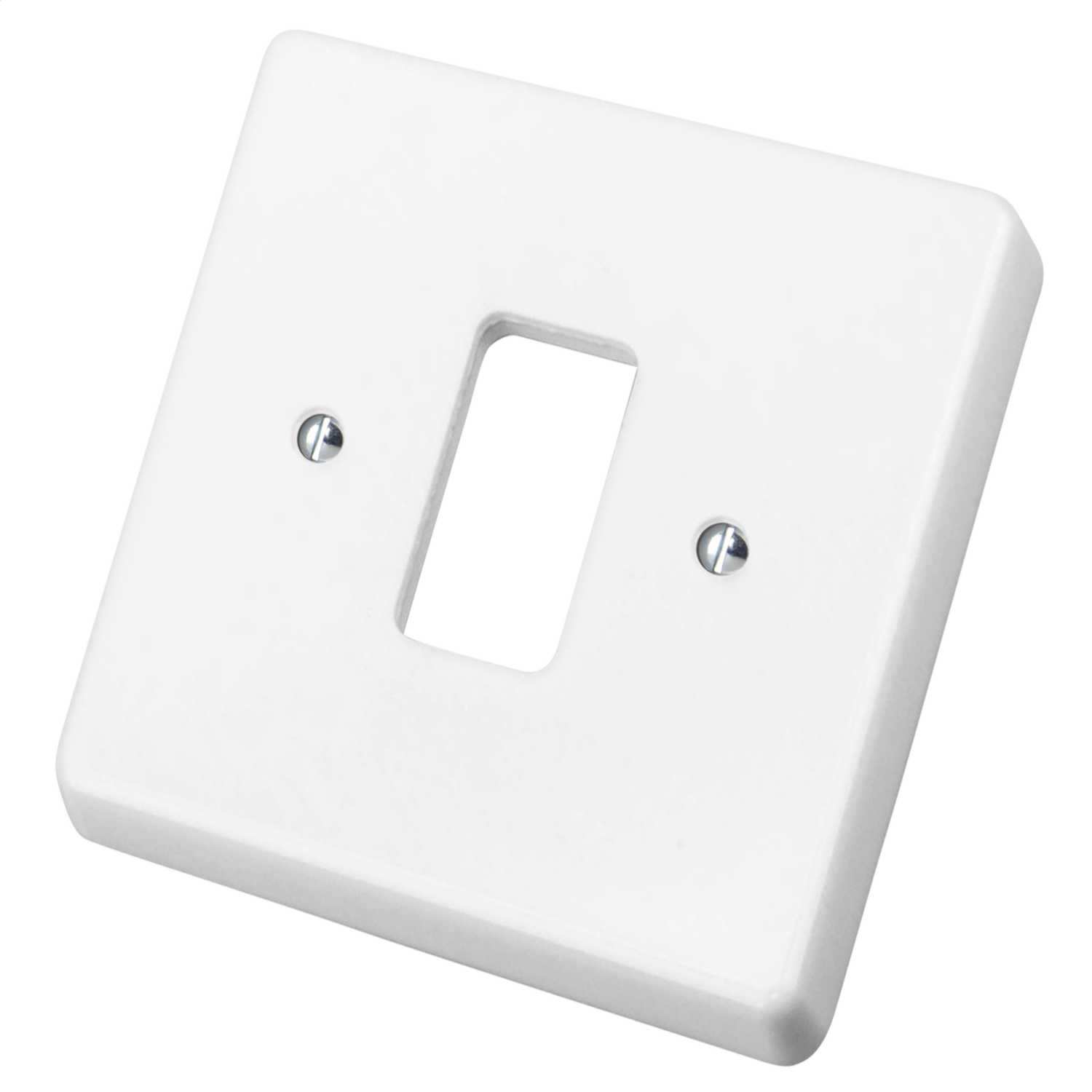 Crabtree 1 Gang Grid Front Plate White (5571) | CEF