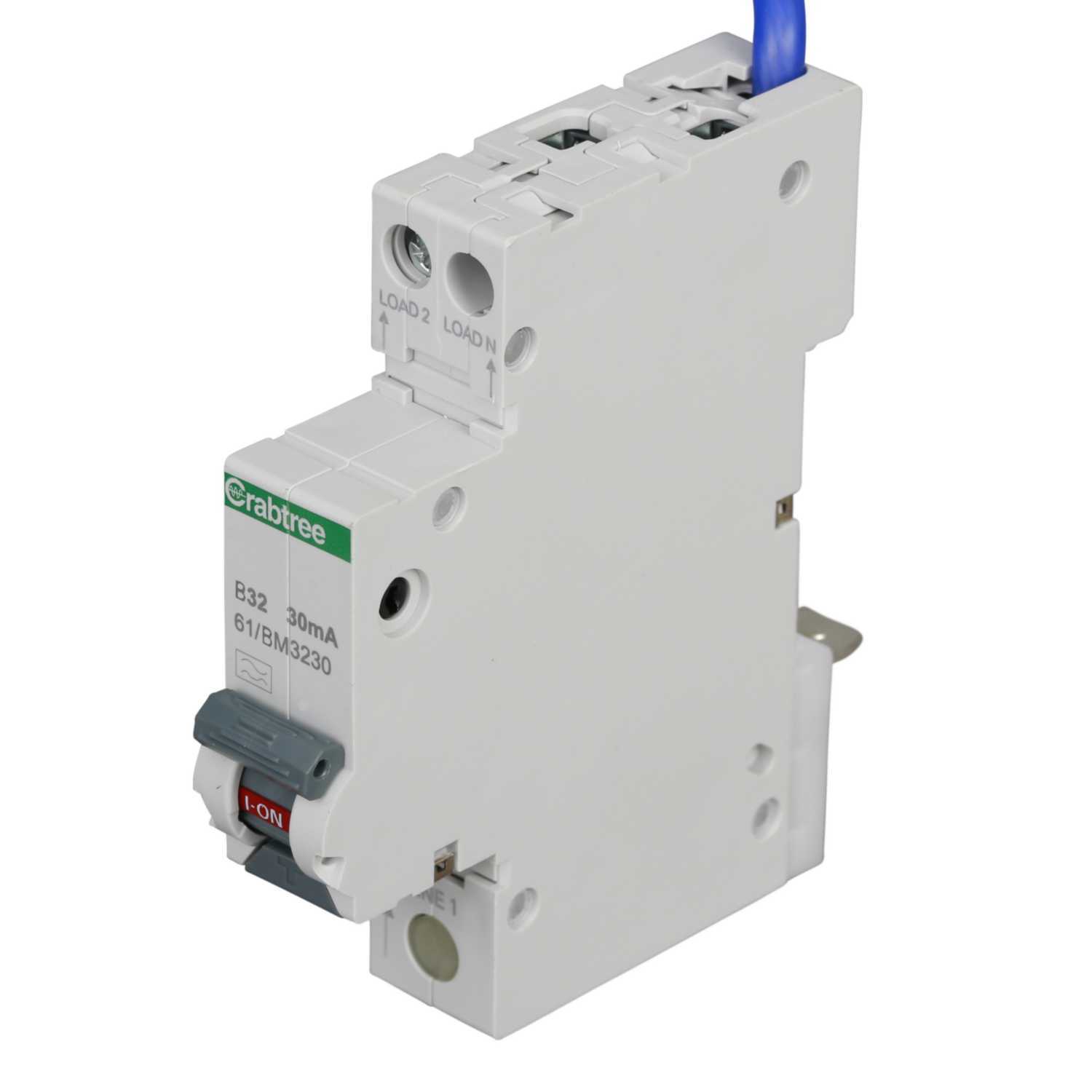 Crabtree Starbreaker 32A Single Pole 1 Module B Curve 6kA 30mA Compact Type A RCBO (61/BM3230) | CEF