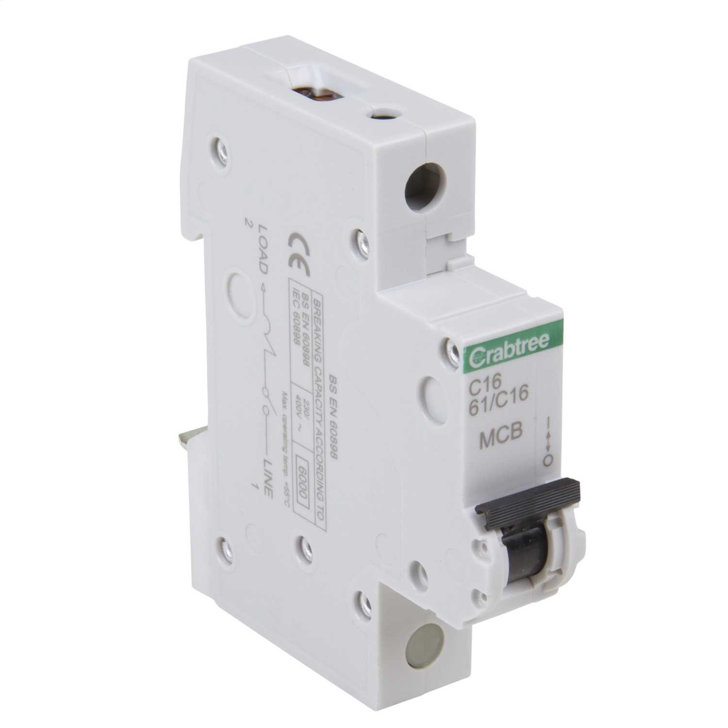 Crabtree Starbreaker 16A Single Pole 6kA C Curve MCB (61/C16) | CEF