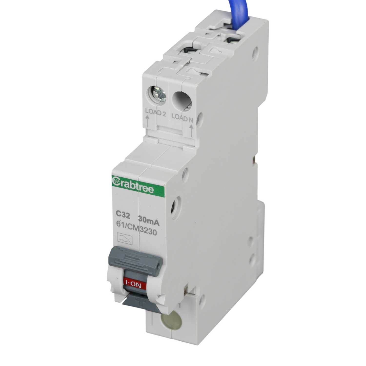 Crabtree Starbreaker 32A Single Pole and Neutral 1 Module C Curve 6kA 30mA Type A RCBO (61 ...