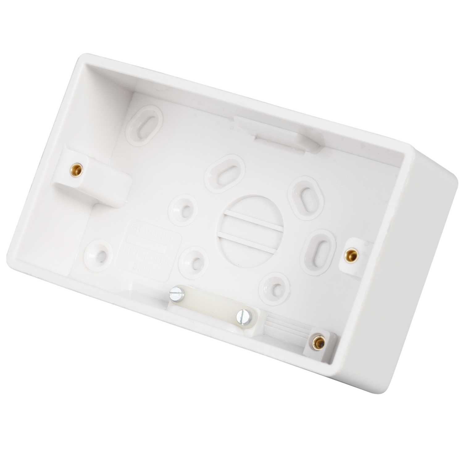 Crabtree 2 Gang 45mm Pattress Back Box White (9054) | CEF