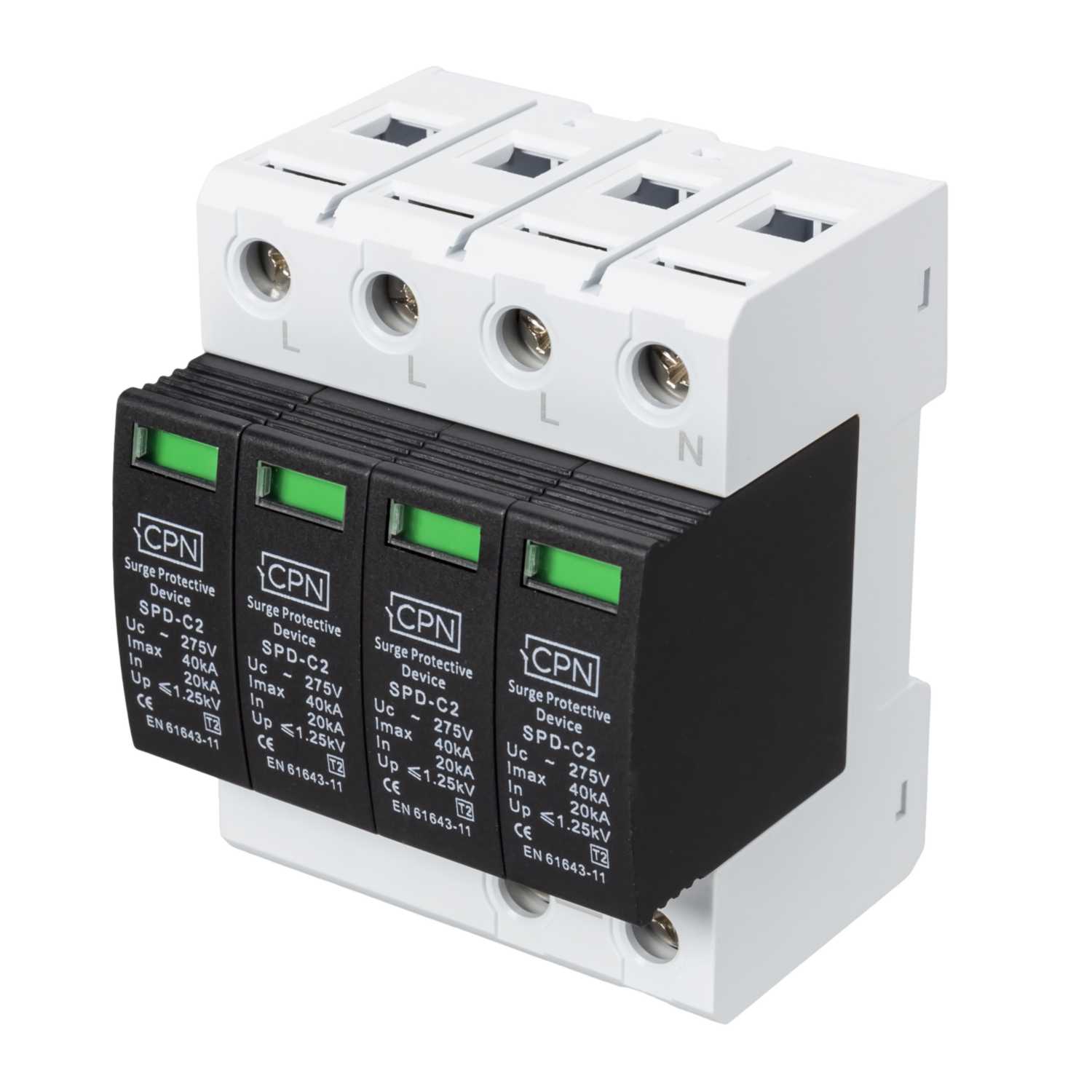 Cudis CPN 40kA 4 Module 4 Pole Type 2 Surge Protector (SPD-4PC2) | CEF
