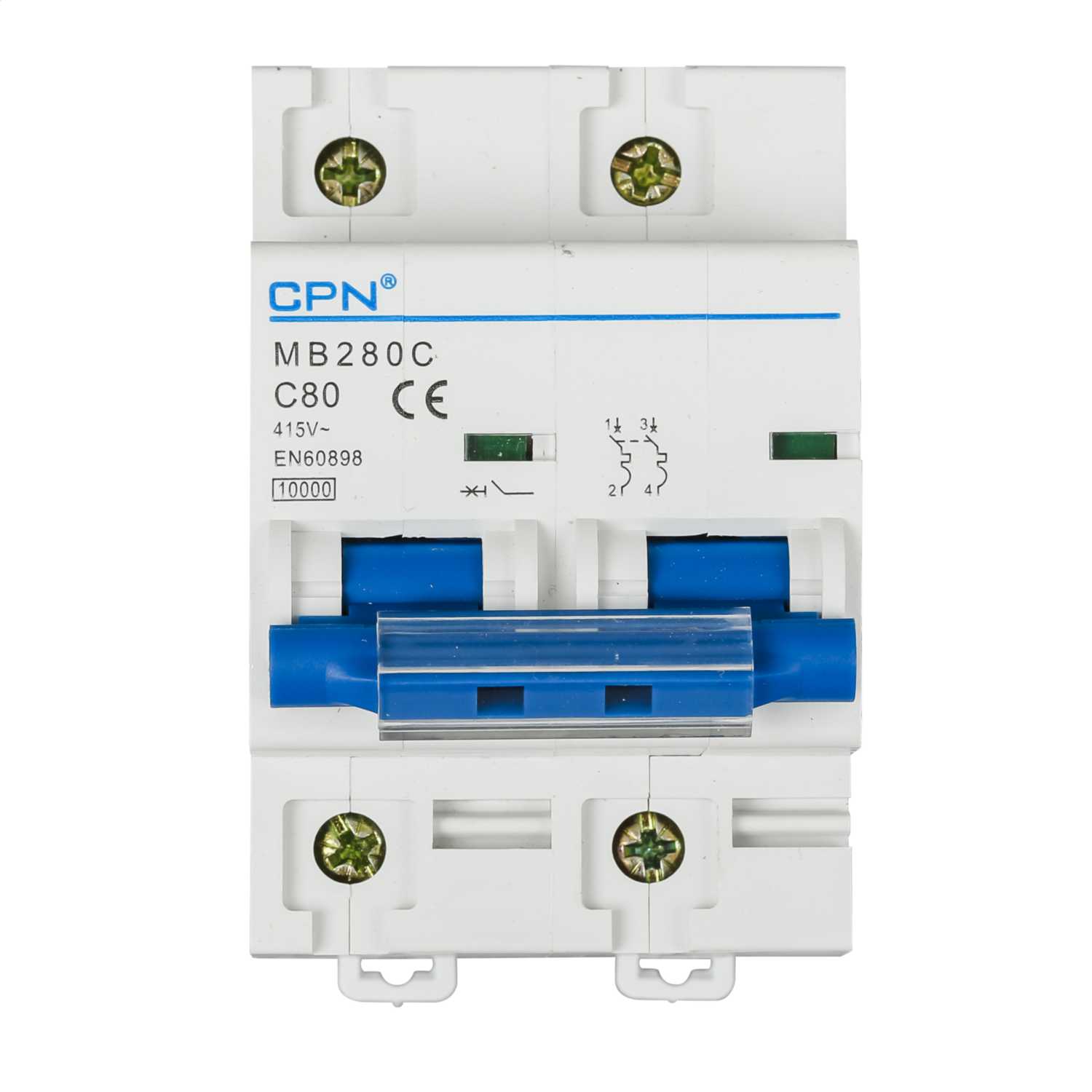 Cudis CPN 80A Double Pole 10kA C Curve MCB (MB280C) | CEF