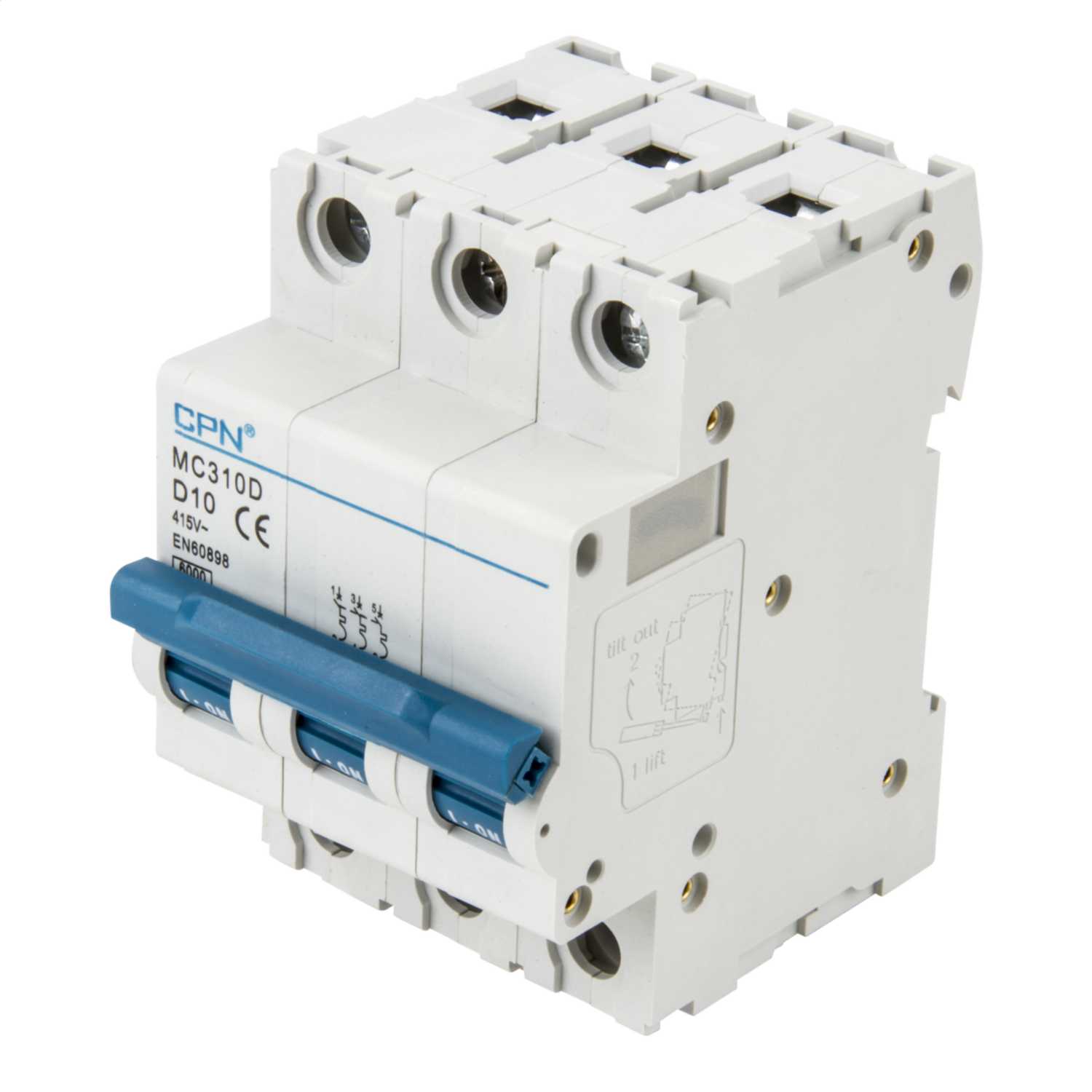 Cudis CPN MC 10A Triple Pole 6kA D Curve MCB (MC310D) | CEF