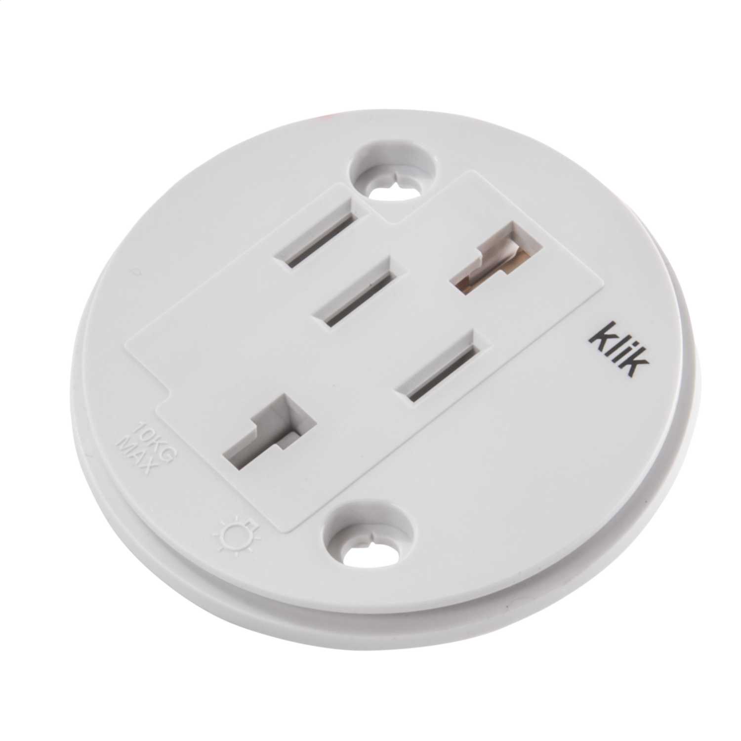 Danlers Circular Socket for Plug In Ceiling Control White (CESO) | CEF