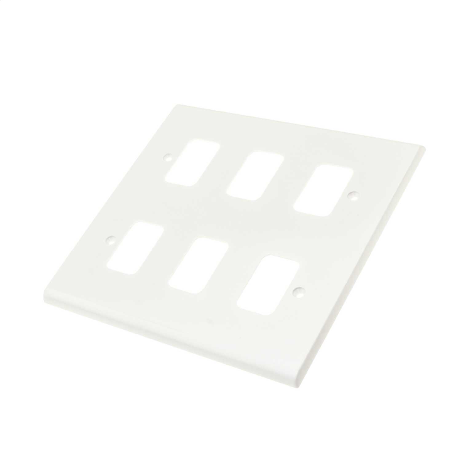Deta 6 Gang Grid Front Plate (G3305) | CEF