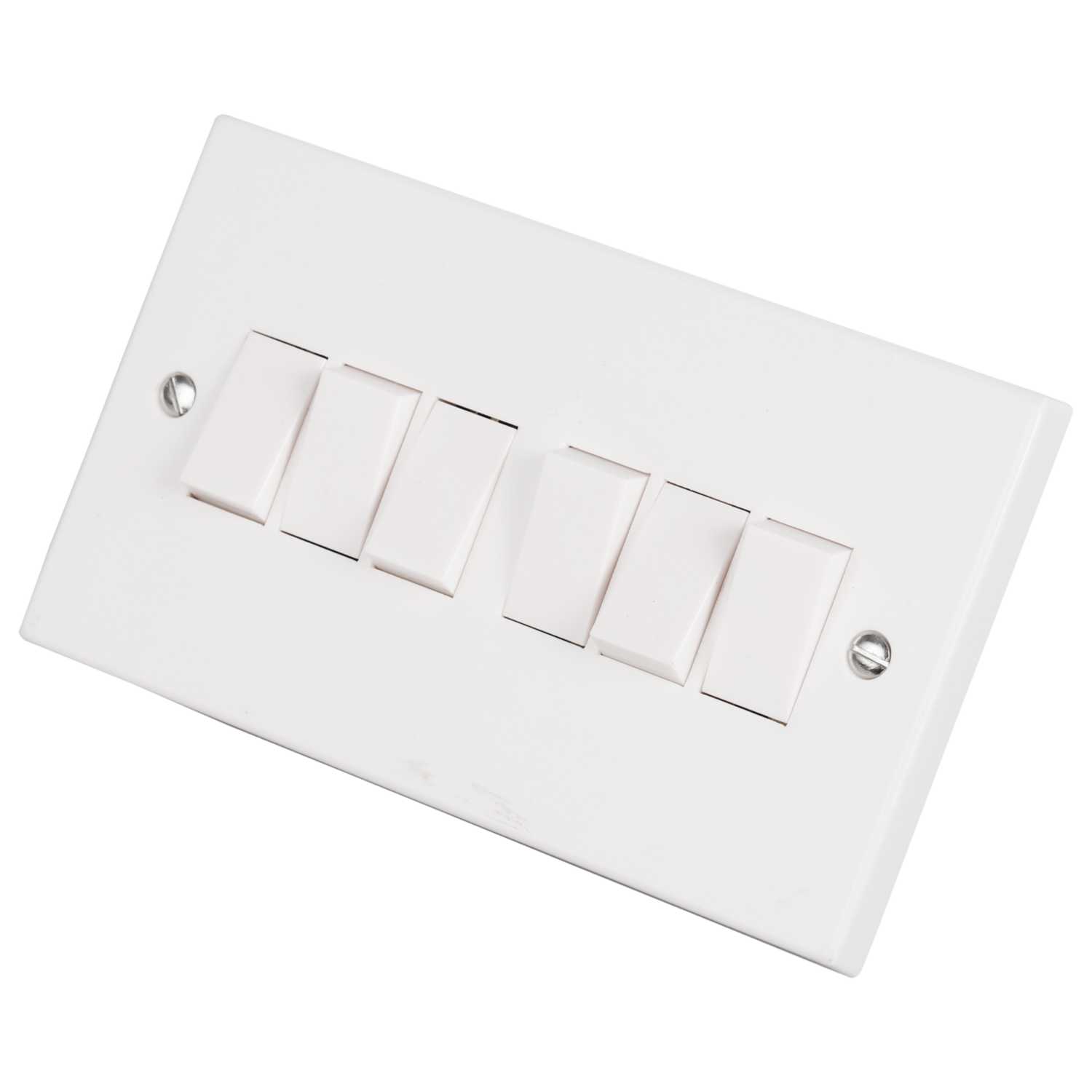 Deta Vimark 10A 6 Gang 2 Way Light Switch (V1245) | CEF