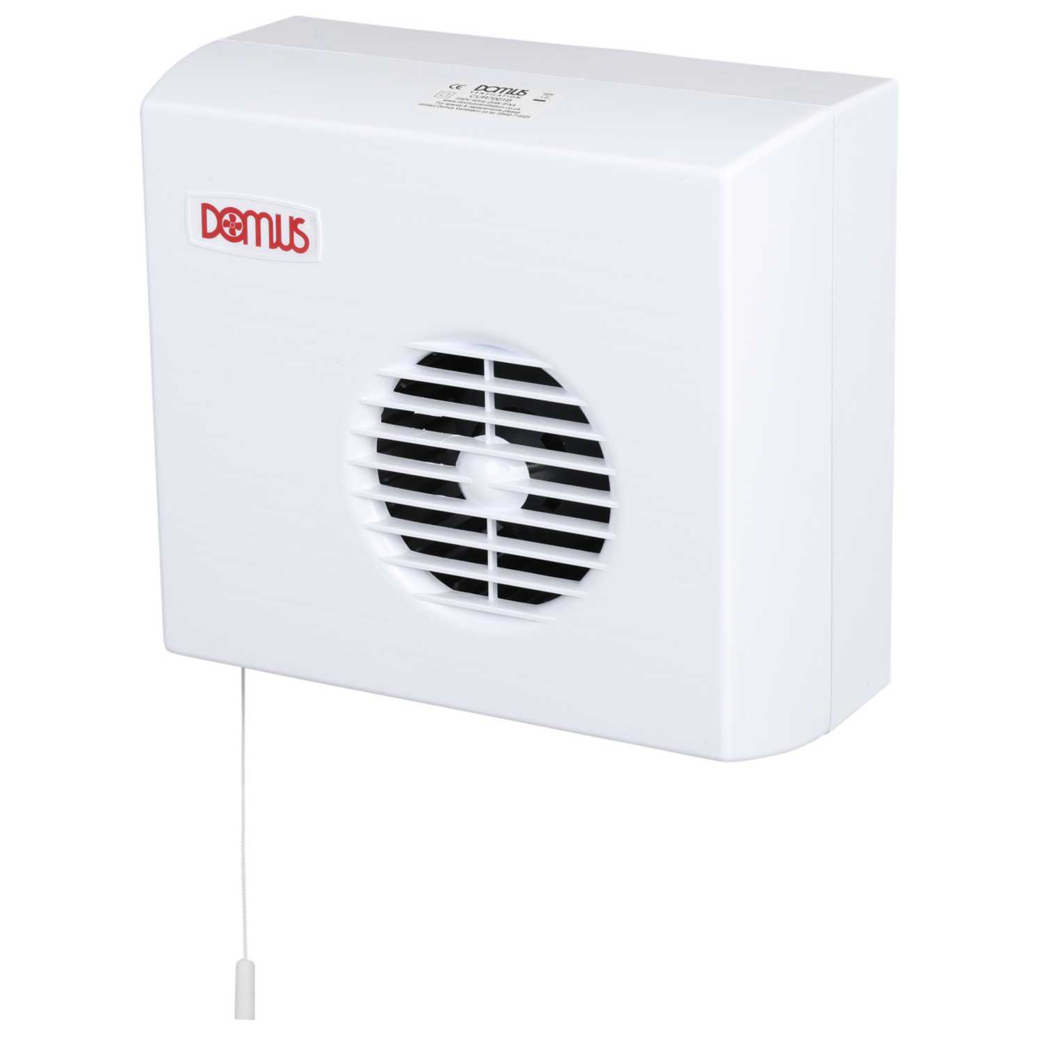 Domus Ventilation 100mm 4" Centrifugal Fan with Pullcord, Humidistat ...