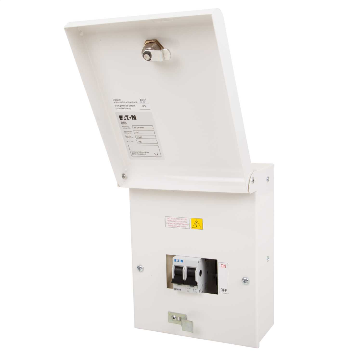 Eaton 2 Way 63A Isolator Incomer Metal Clad Consumer Unit (EAS2S) | CEF