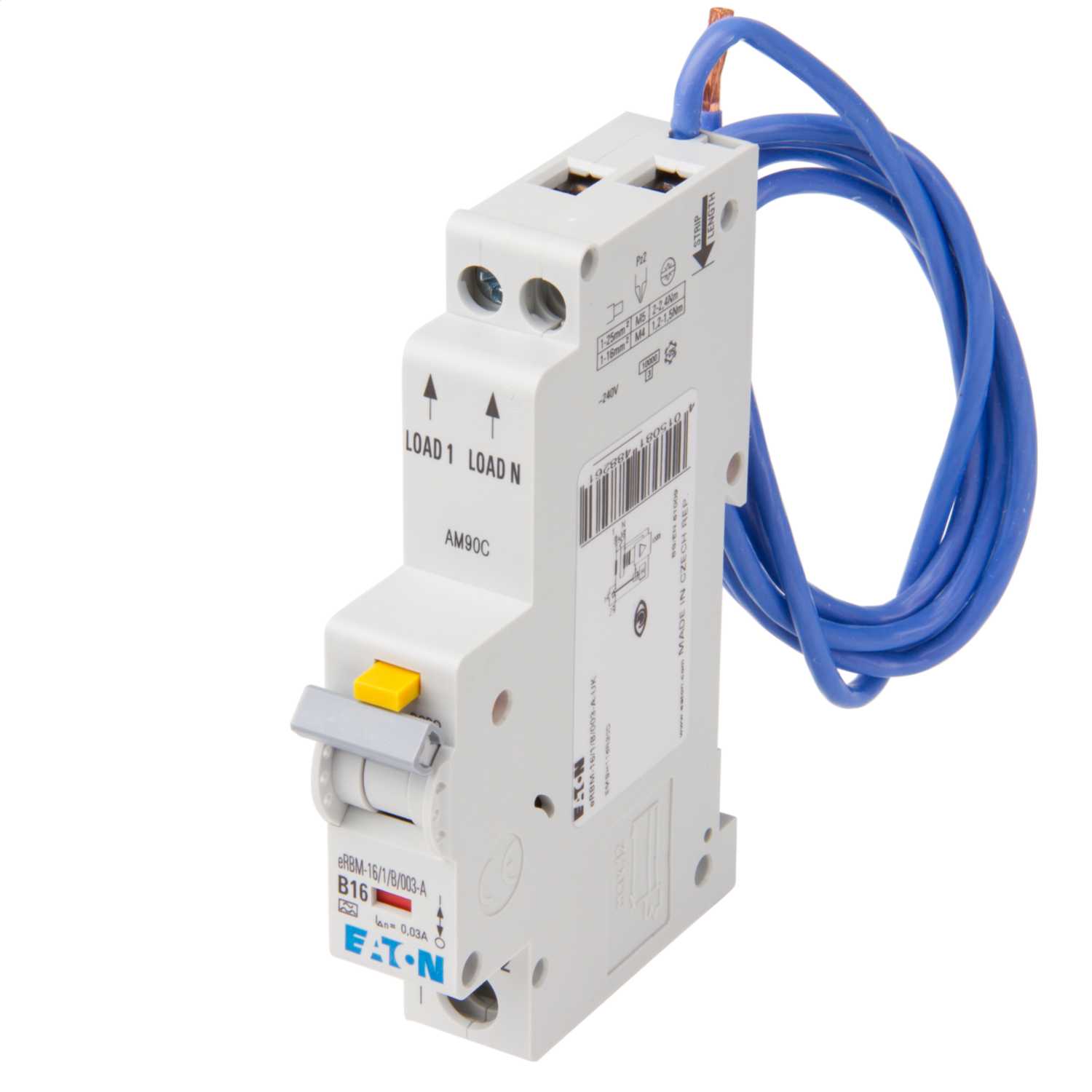 Eaton 16A Single Pole 1 Module B Curve 10kA 30mA Type A RCBO (EMBH116R30C) | CEF