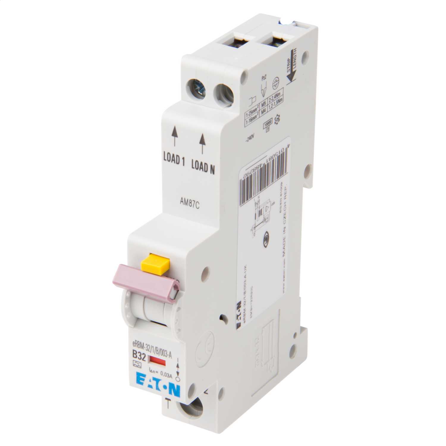 Eaton 32A Single Pole 1 Module B Curve 10kA 30mA Type A RCBO (EMBH132R30C) | CEF