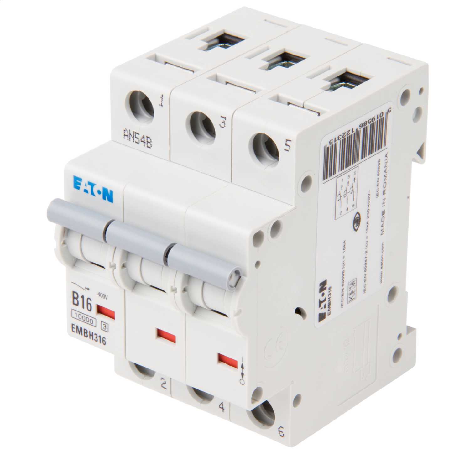 Eaton Memshield 3 16A Triple Pole 10kA B Curve MCB (EMBH316) | CEF