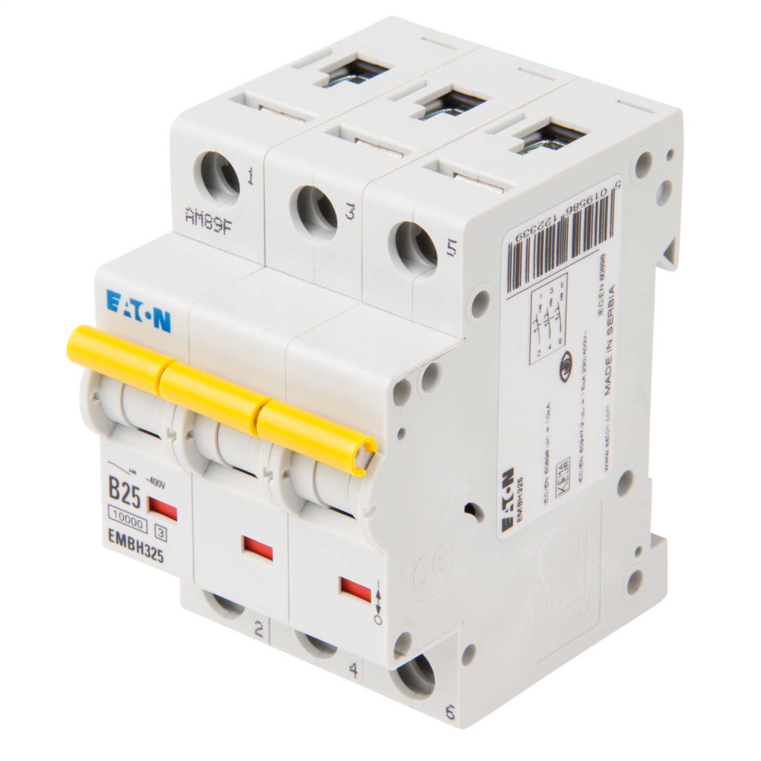 Eaton Memshield 3 25A Triple Pole 10kA B Curve MCB (EMBH325) | CEF