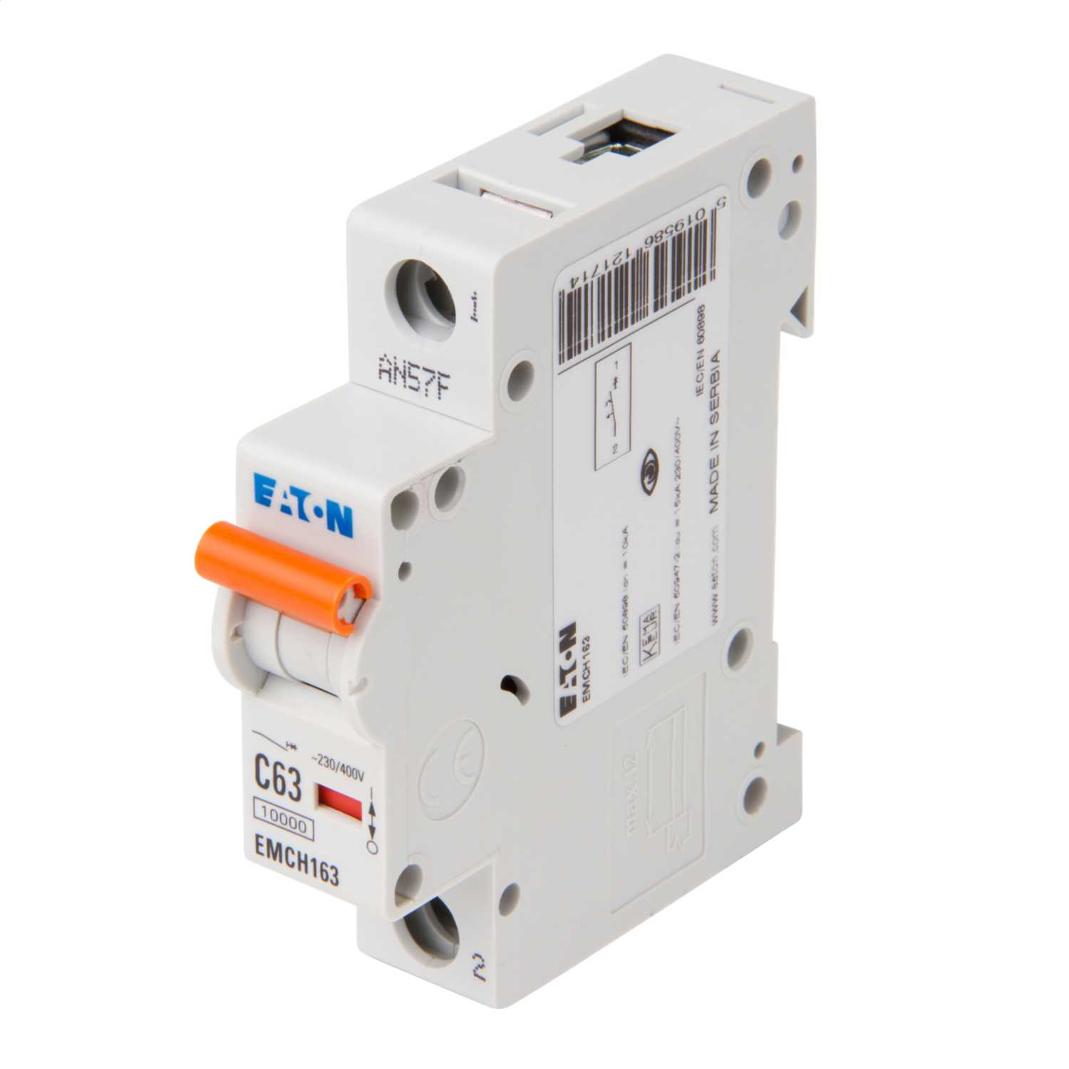 Eaton Memshield 3 63A Single Pole 10kA C Curve MCB (EMCH163) | CEF