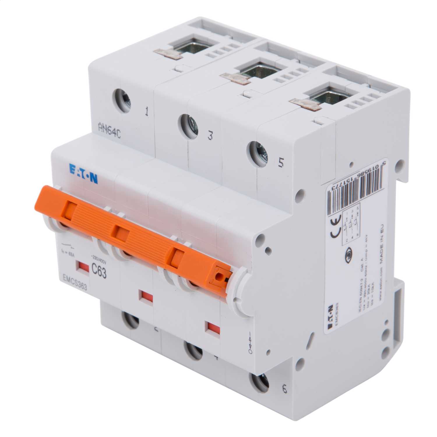 Eaton 63A Triple Pole 25kA C Curve MCB (EMCS363) | CEF