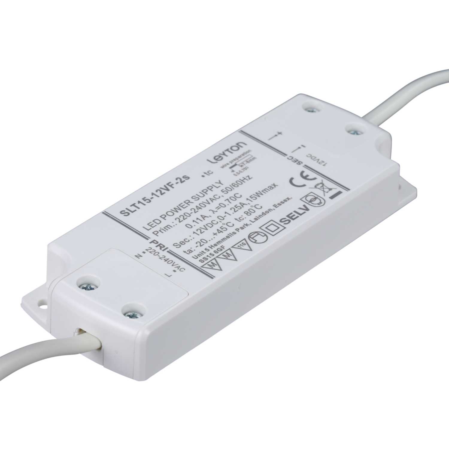 ELD 12V DC 15W LED Driver with 6 Way Top Socket (DRV12-15W-TOP6-1M) | CEF