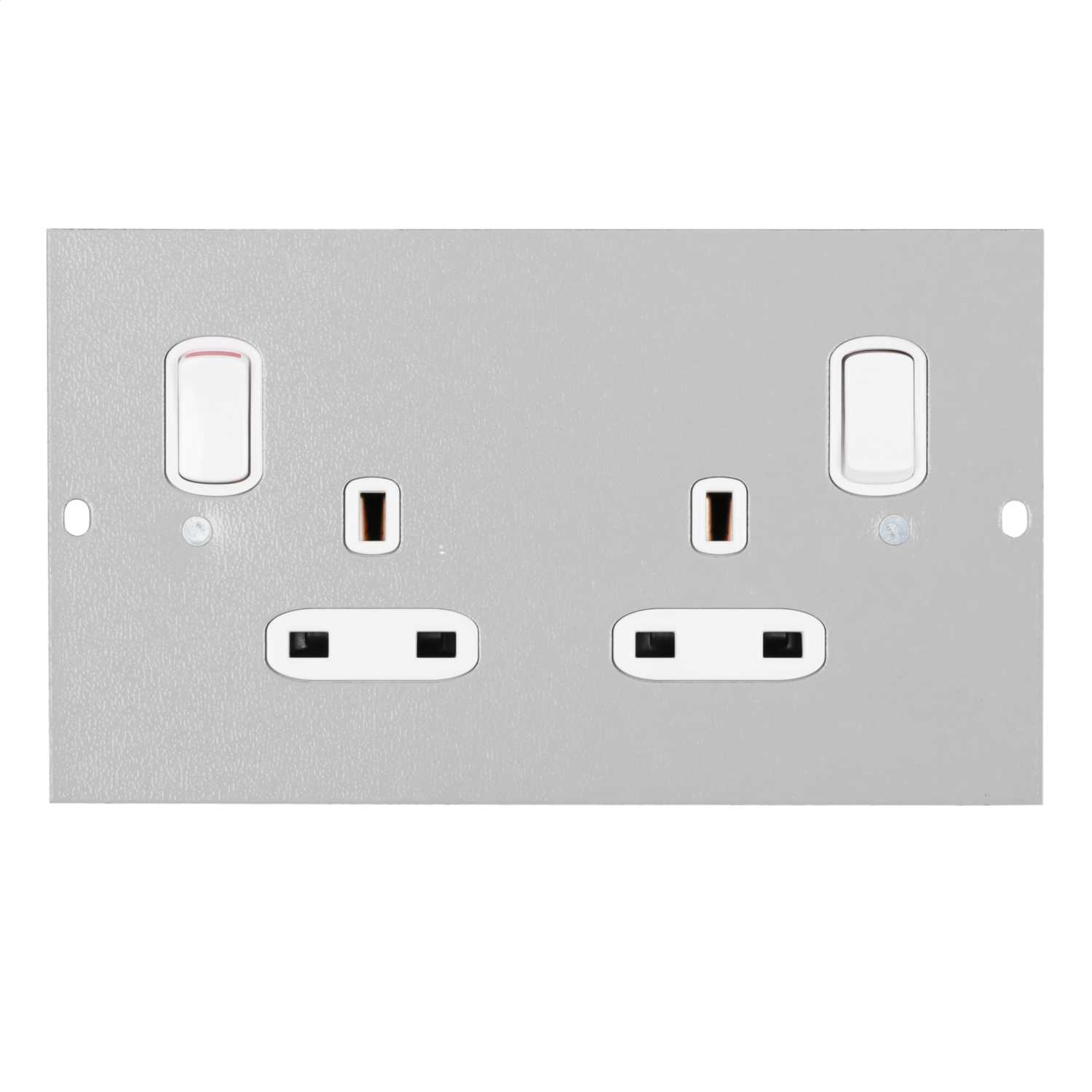 Electrak 13A 2 Gang Double Switched Socket Clean Earth for Floor Box ...