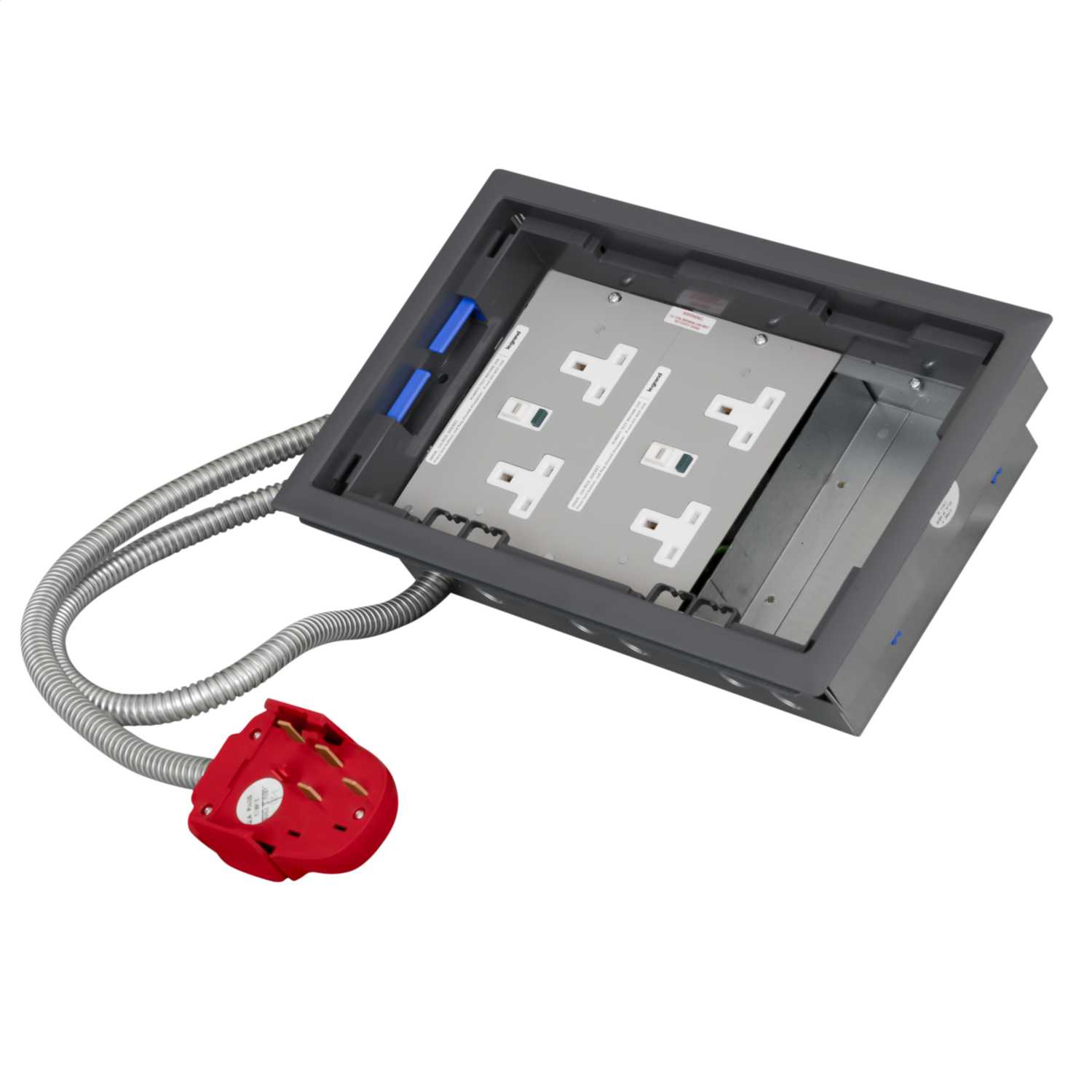 Electrak 3 Compartment Box with 5m 2P+E Tap-Off and 2 Twin RCD Socket ...