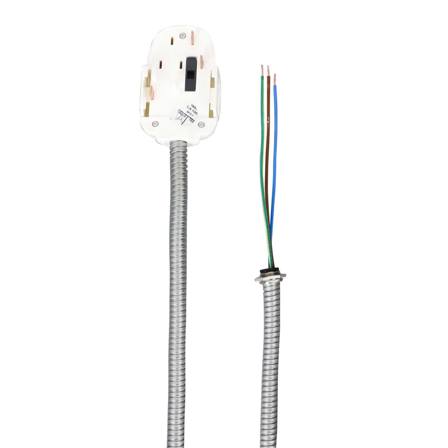 Electrak 13A 2P+E 5m Fused Tap Off Unit White (DP1513) | CEF