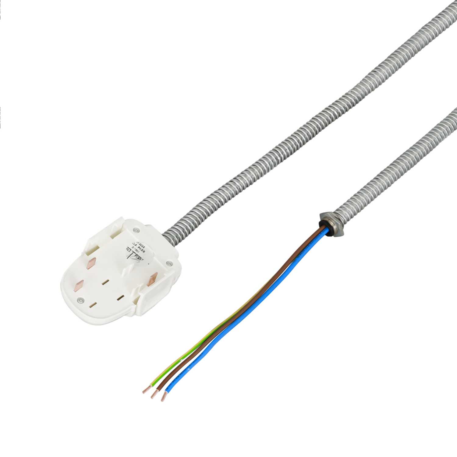 Electrak 13A 2P+E 5m Fused Tap Off Unit White (DP1527) | CEF