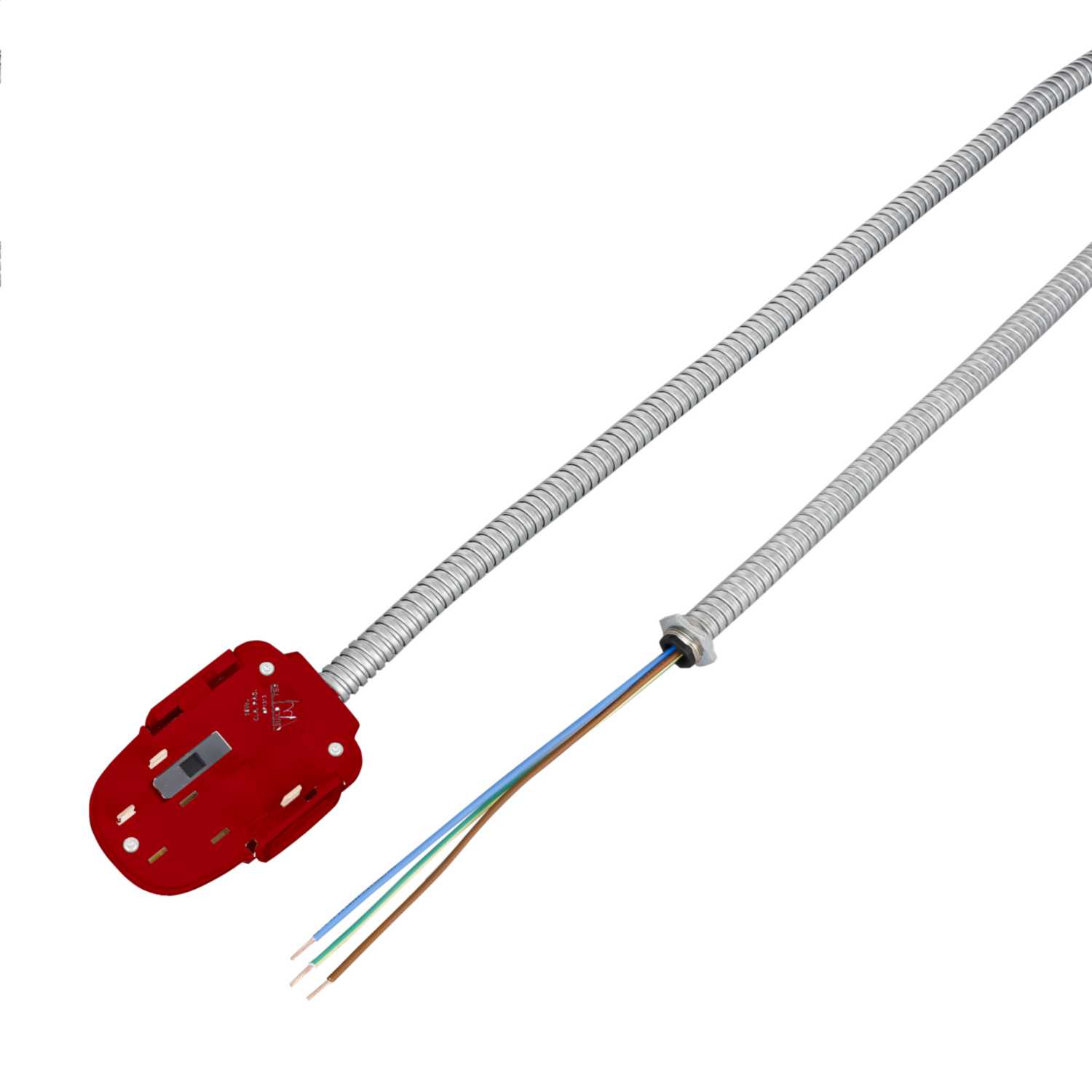 Electrak 5m 13A Fused Red Tap Off Unit 2P+E 607, M/Flex Conduit ...