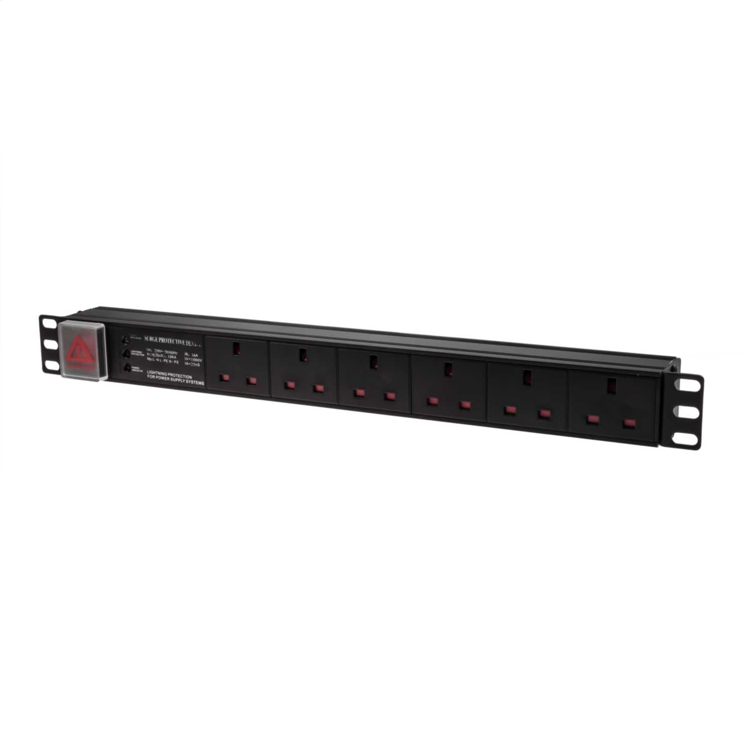 Emitex 6 Way 13A Horizontal 19" PDU Surge Protected (EM08.010) | CEF