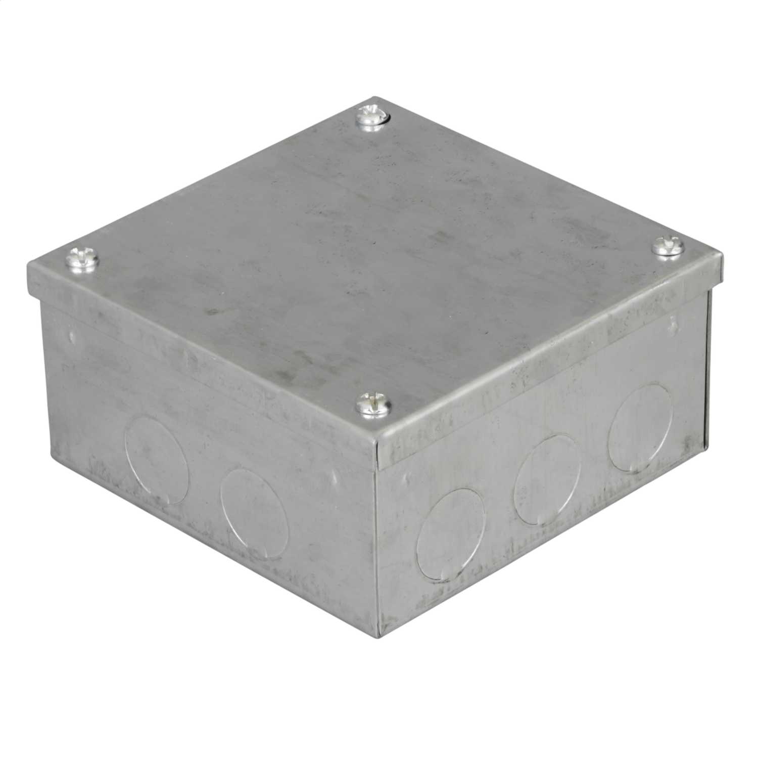Engex 100mm x 100mm x 50mm Galvanised Adaptable Box with Knockouts (GX ...