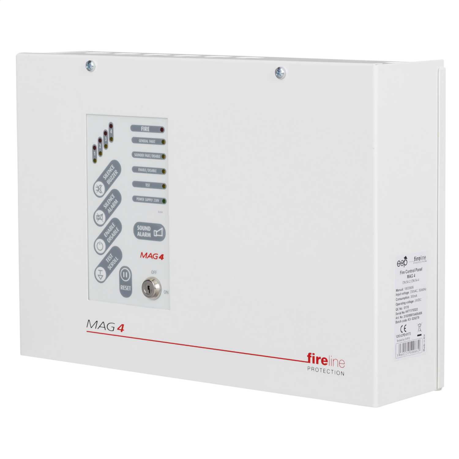ESP 4 Zone Metal Fire Panel (MAG4) | CEF