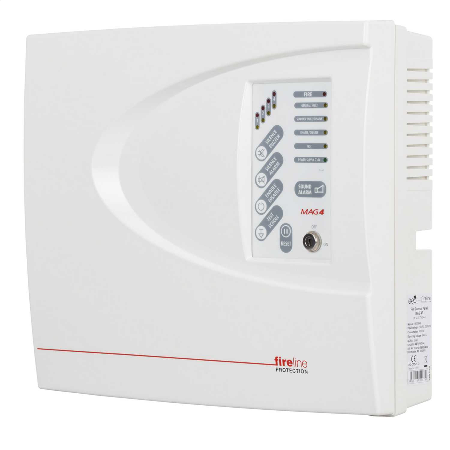 ESP 4 Zone ABS Fire Panel (MAG4P) | CEF