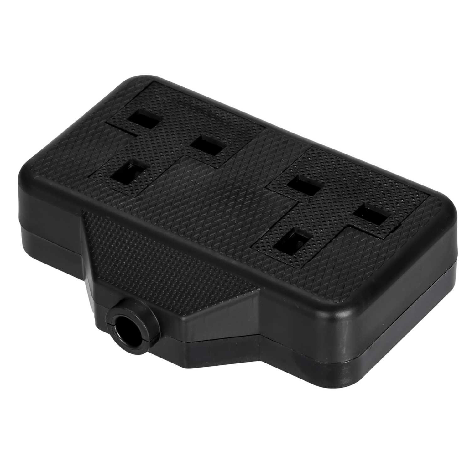 F4P 2 Gang 13A Rubber Trailing Socket Black (F4PRTSB/2) | CEF
