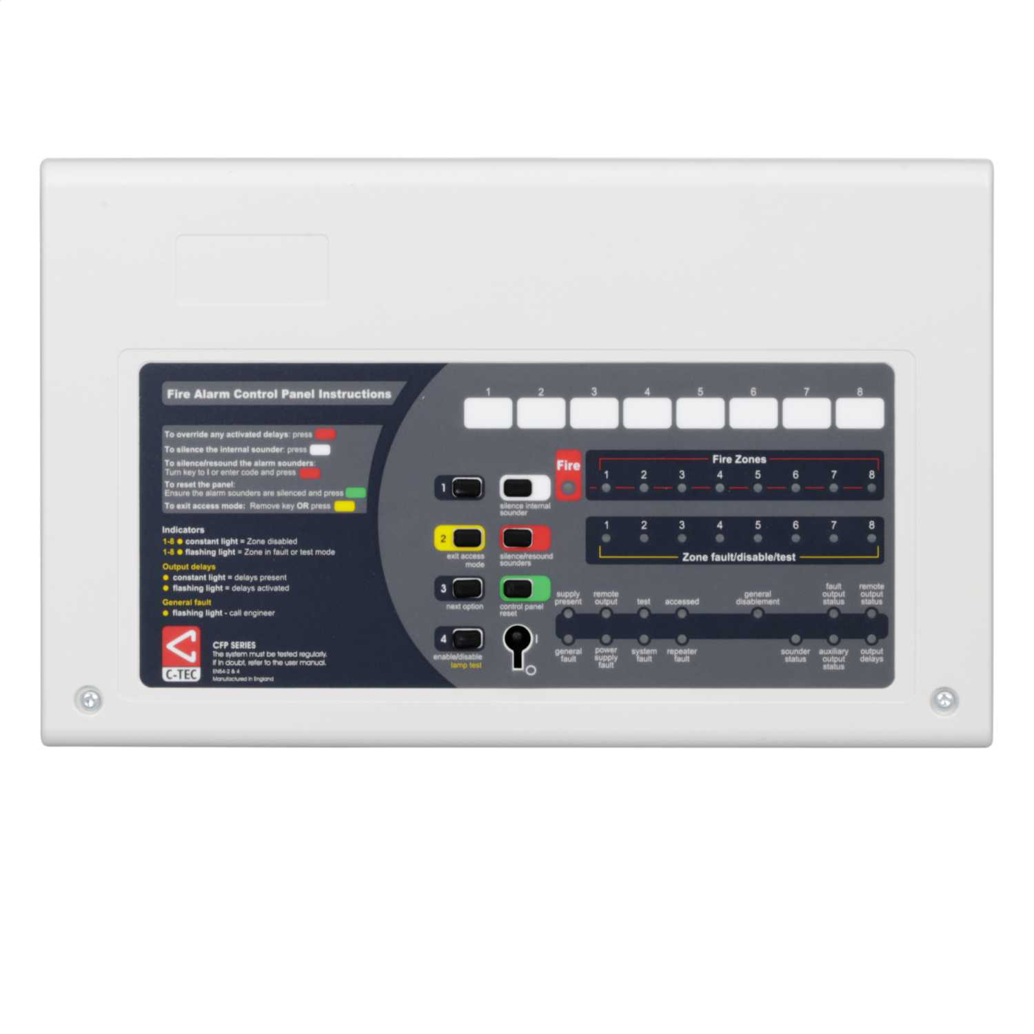 Apollo AlarmSense 4 Zone 2 Wire Fire Panel with Batteries (FCA4) | CEF