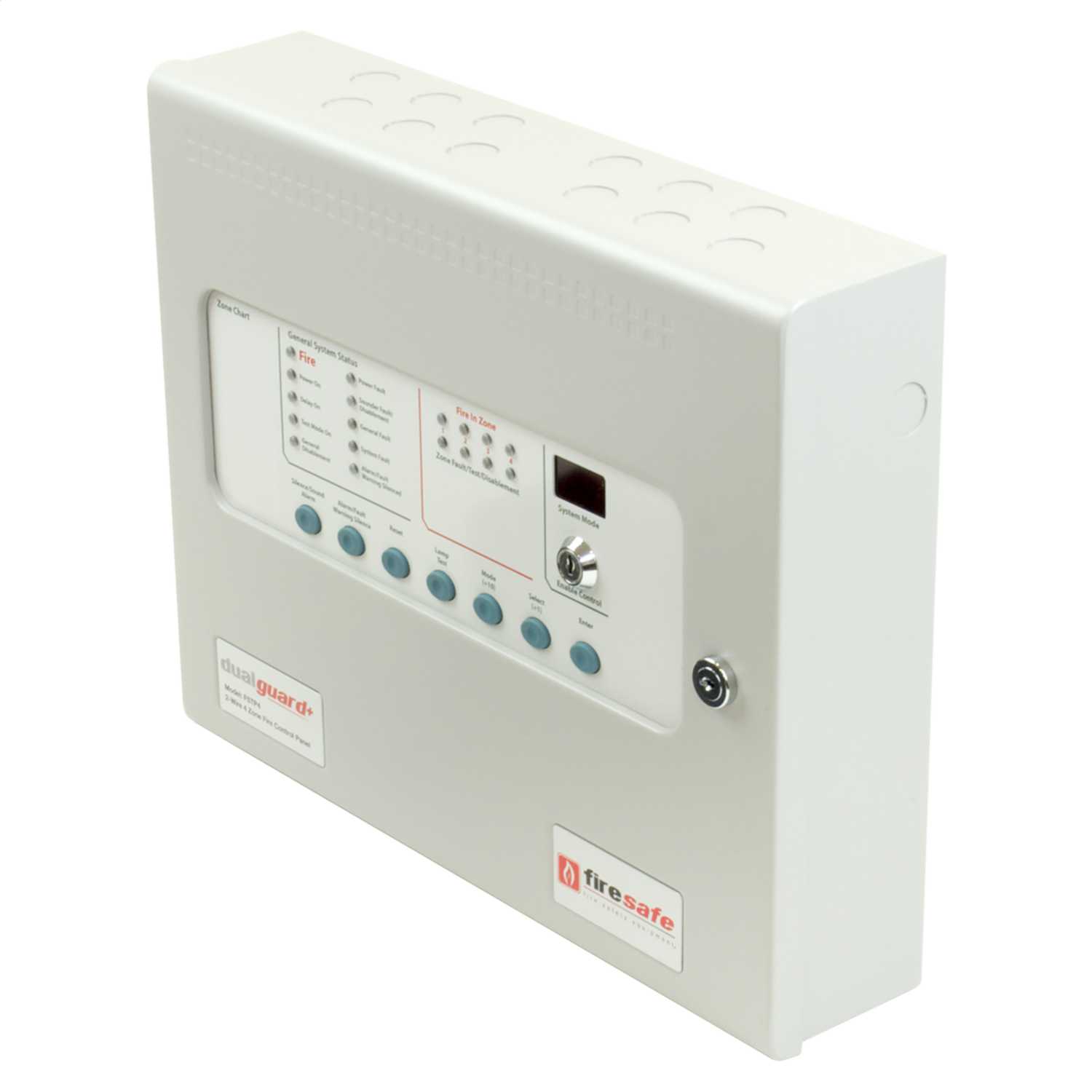 Dualguard+ 4 Zone 2 Wire Fire Panel with Batteries (FSTP4) | CEF