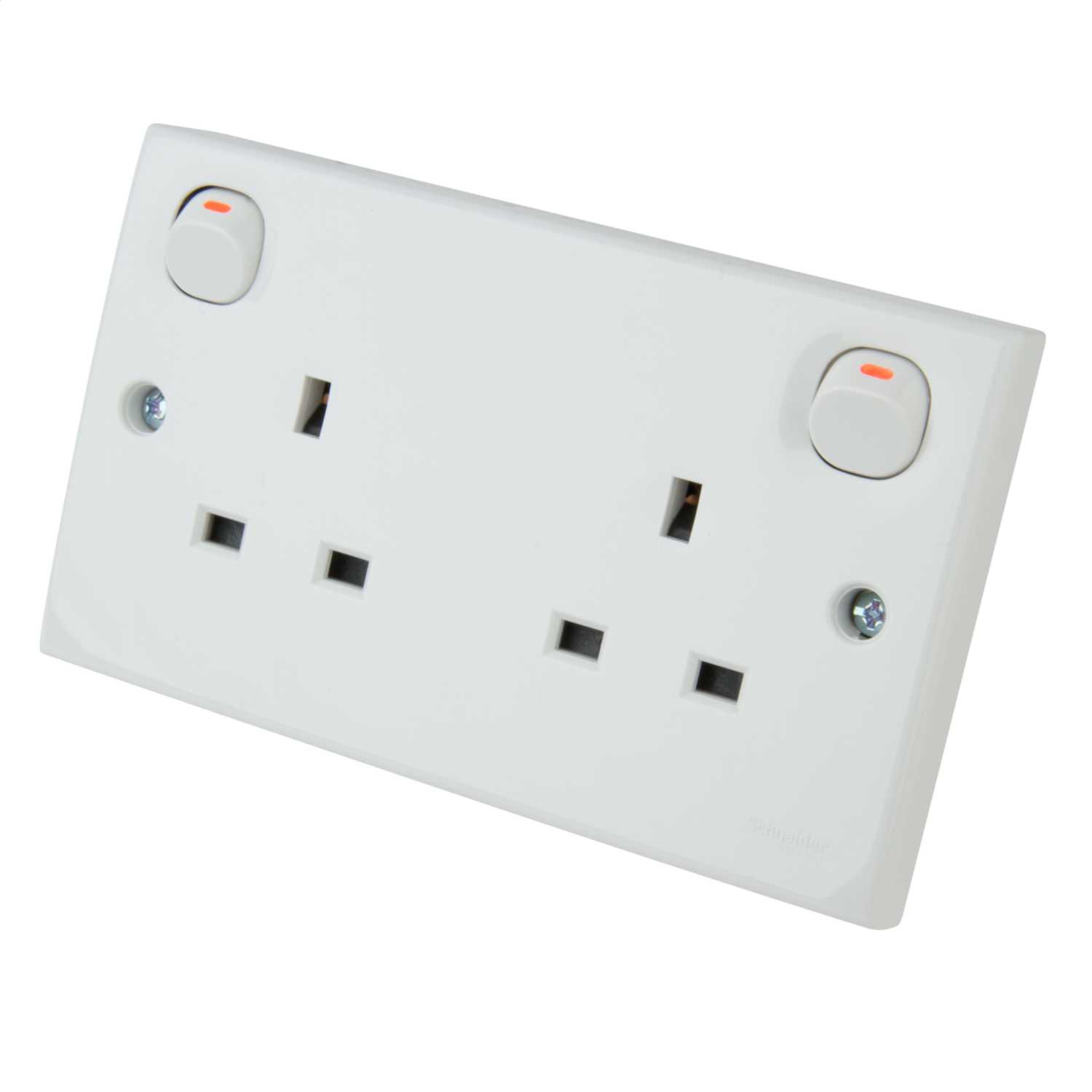 Schneider Clipsal 13A DP 2 Gang Switched Socket White (E25DWE) | CEF