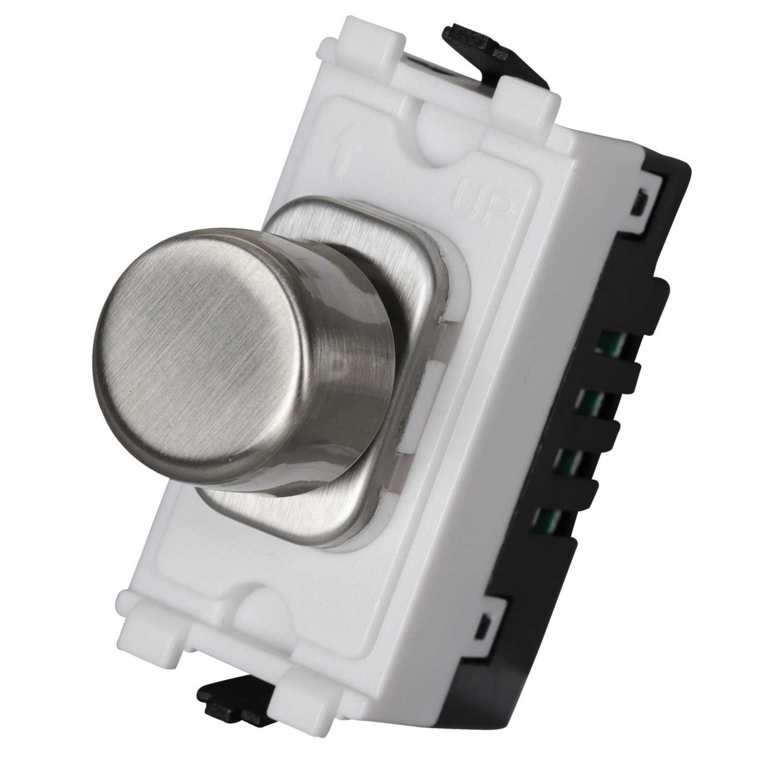 Schneider Lisse Deco 100W LED Grid Dimmer Module Stainless Steel ...