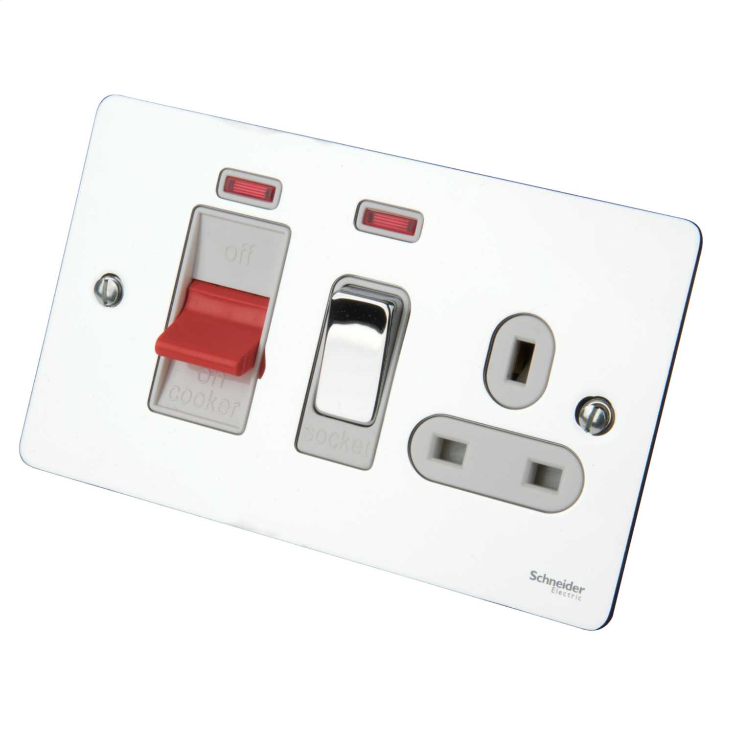 Schneider GET Ultimate Flat Plate 45A DP Cooker Control Unit with Neon ... Schneider GET Ultimate Flat Plate 45A DP Cooker Control Unit with Neon ...