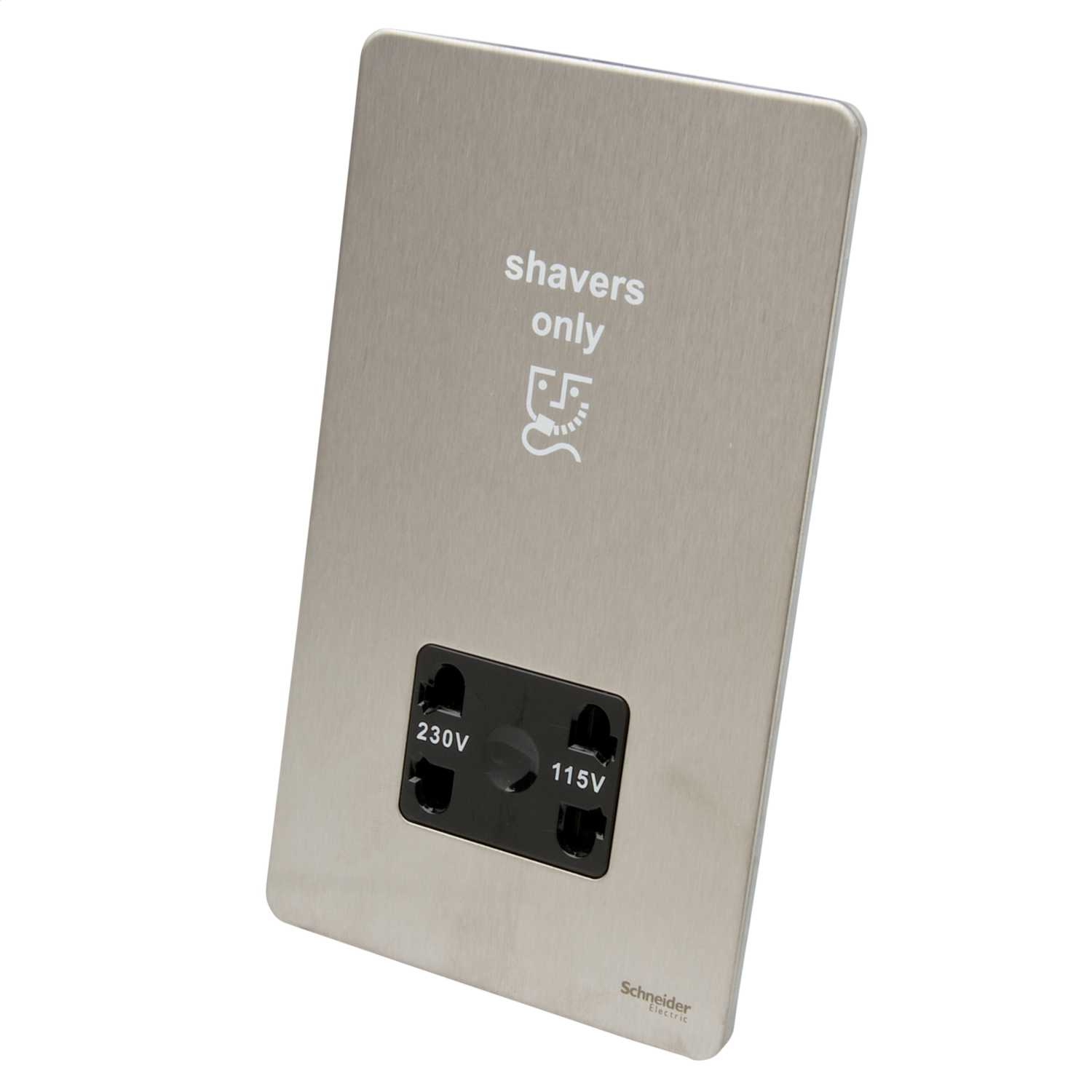 Schneider GET Ultimate Dual Voltage Screwless Shaver Socket Black ...