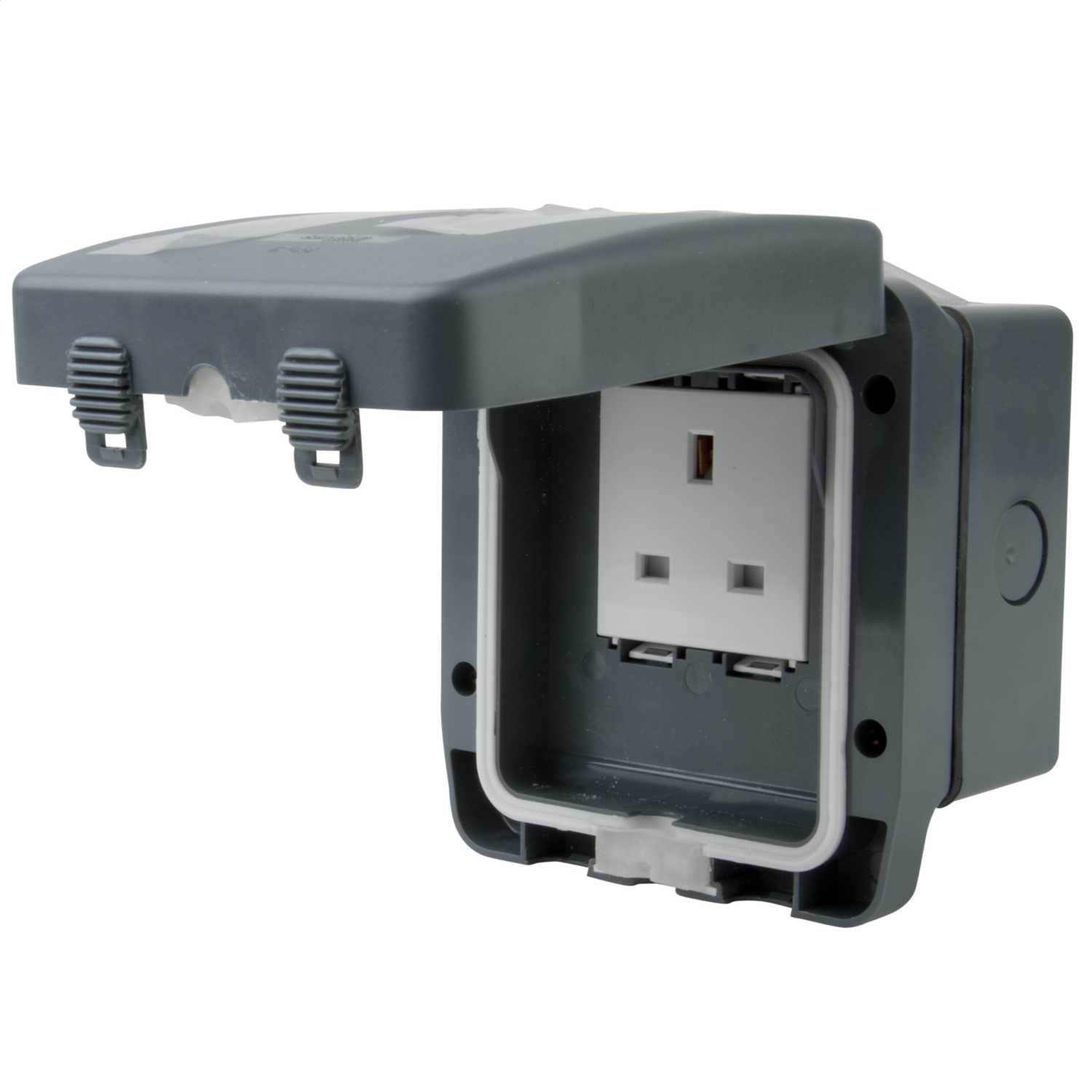 Schneider GET 13A 1 Gang Unswitched Socket IP66 (GWPIU3050) | CEF Schneider GET 13A 1 Gang Unswitched Socket IP66 (GWPIU3050) | CEF