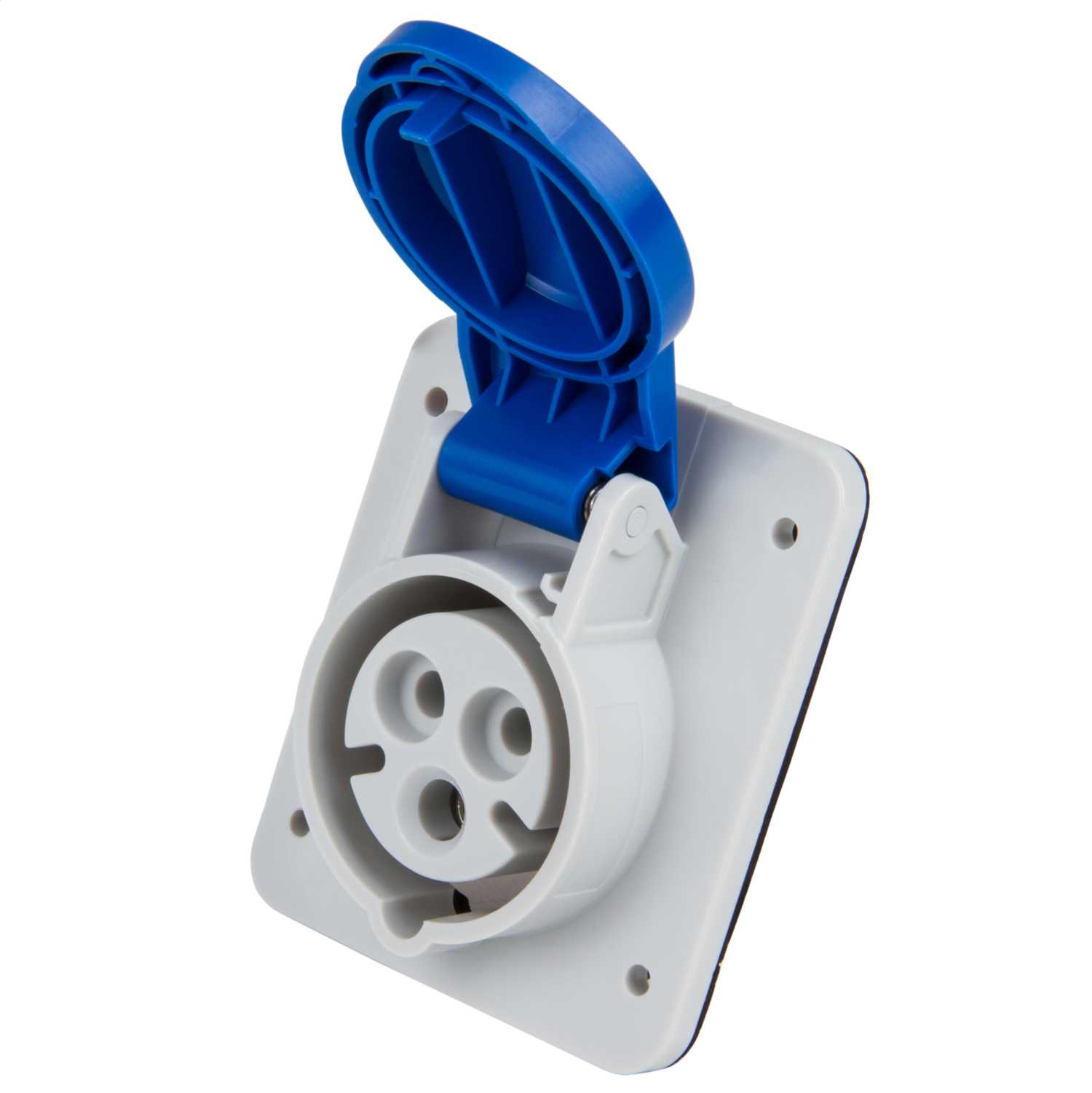 Gewiss 16A 2P+E 230V Angled Panel Mounted Socket IP44 (GW62205H) | CEF